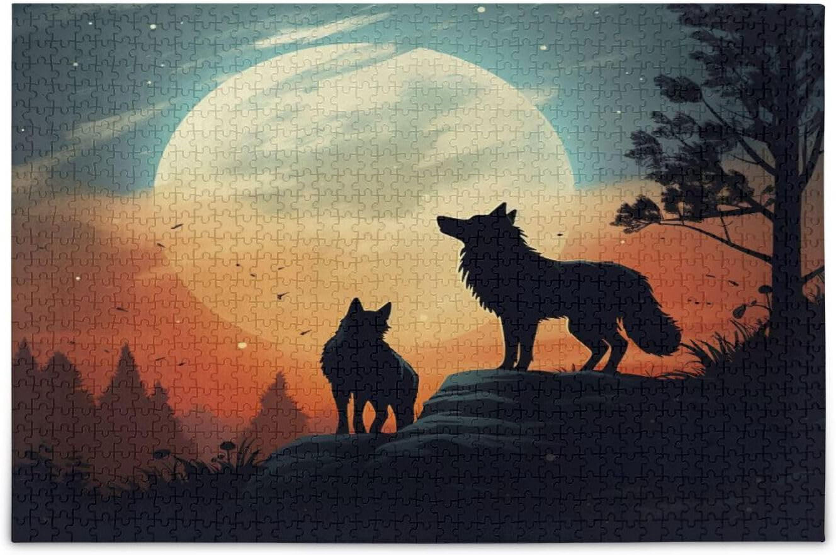 Dreamtimes Wolf Jigsaw Puzzles for Adults 1000 Pieces,Decompression ...