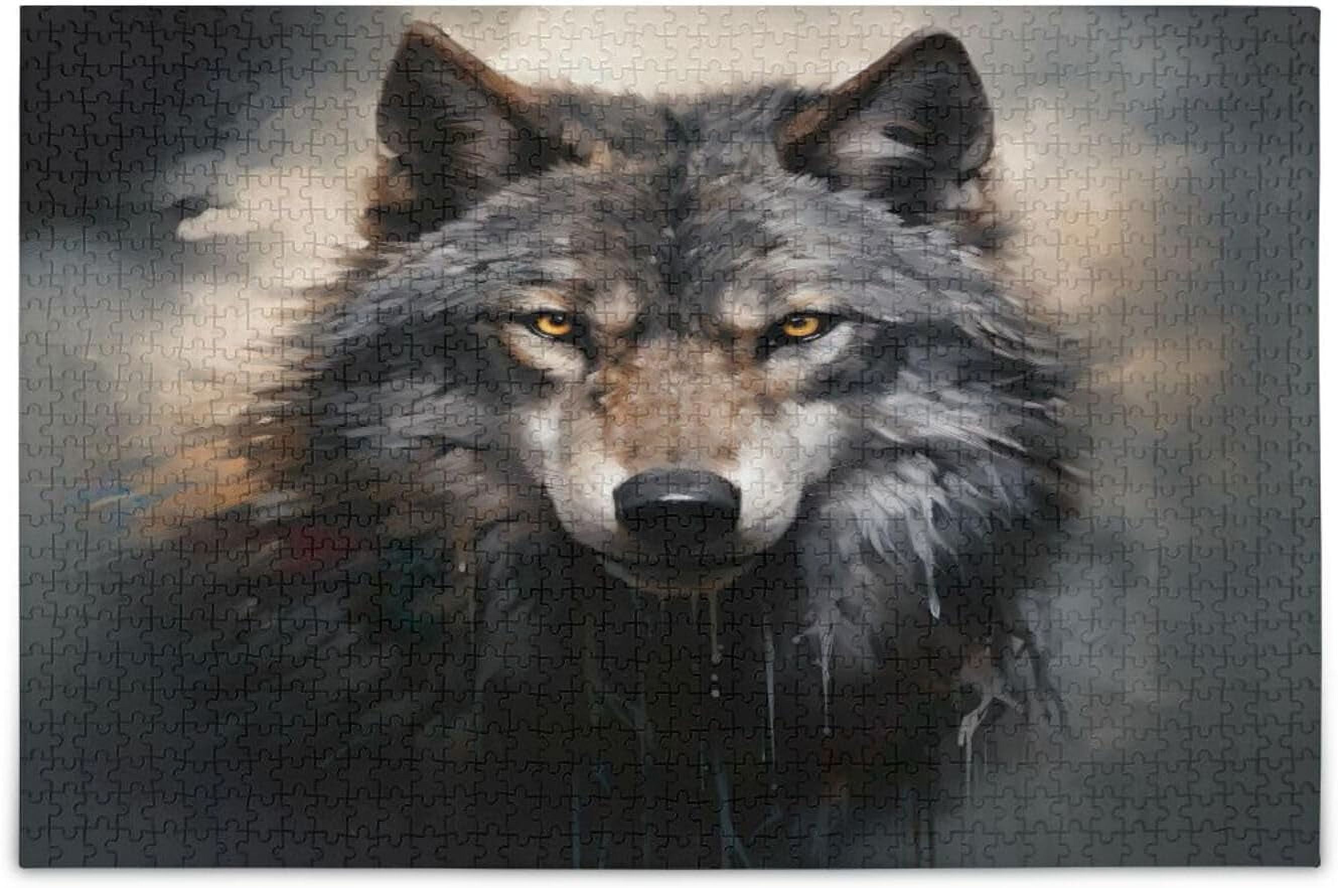 Wolf Wooden Jigsaw Puzzles, Intellectual Entertainment Educational ...