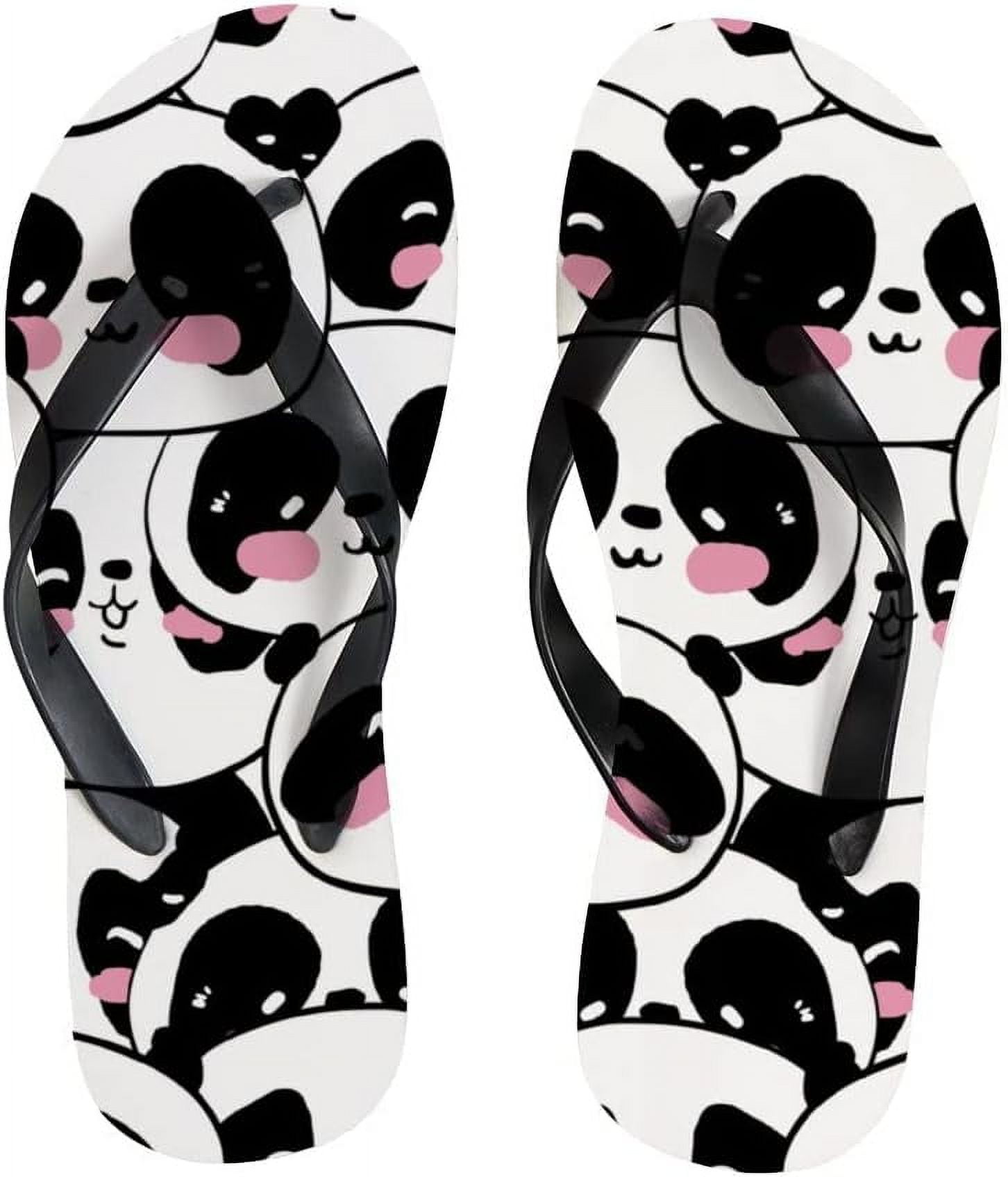 Dreamtimes Women Flip Flops Slippers Cute Cartoon Panda Animals Sandals ...