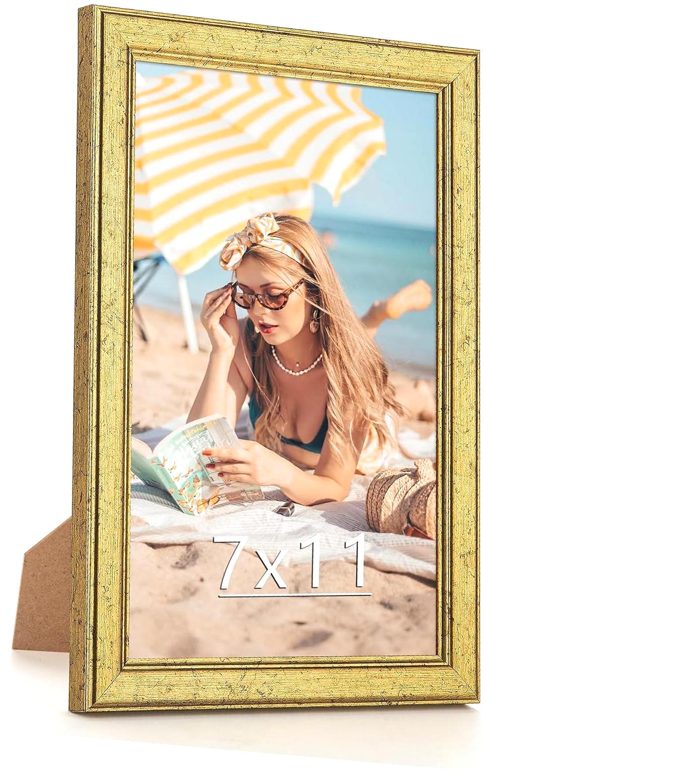 Dreamtimes Wood 7x11 Frame, Natural Wooden 11x7in Picture Frame ...