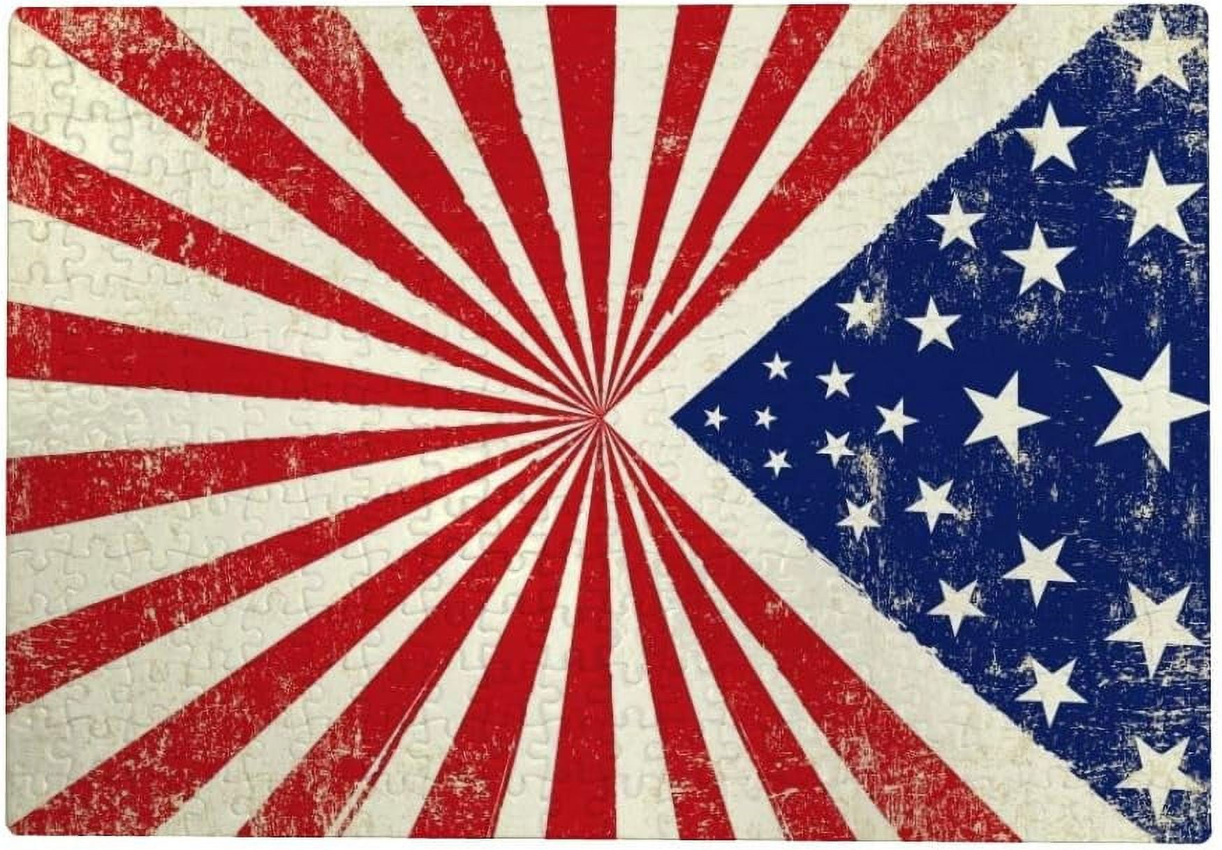 Dreamtimes Wooden Jigsaw Puzzles 1000 Pieces American Vintage Flag ...