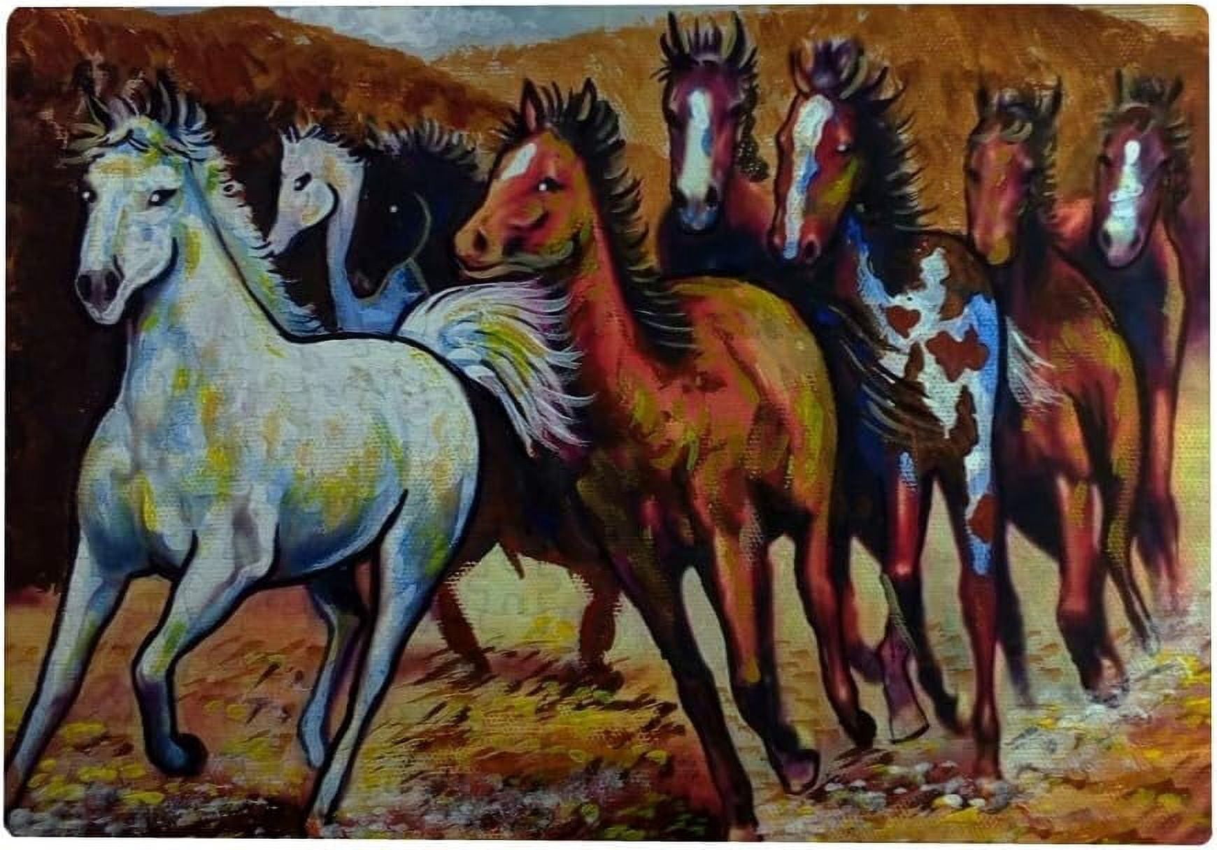 Dreamtimes Wooden Jigsaw Puzzles 1000 Pieces Art Painting Running Horse ...