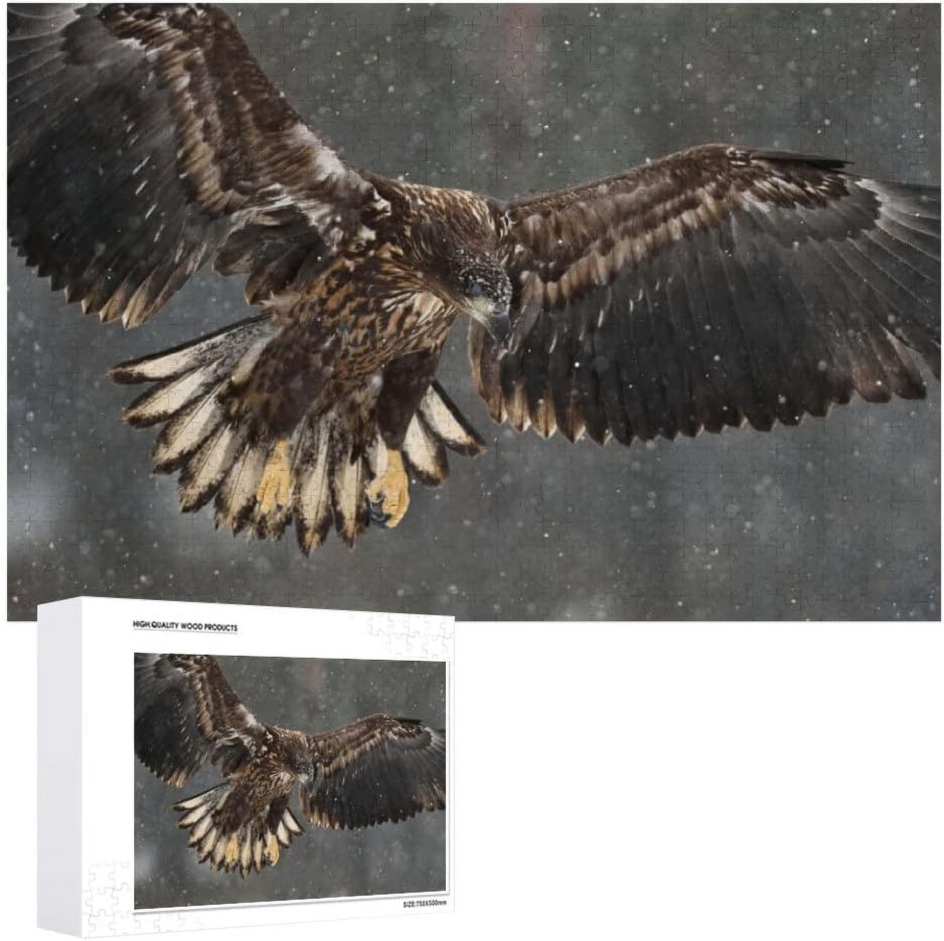 Dreamtimes Wooden Jigsaw Puzzles 1000 Pieces Eagle in Flight at ...