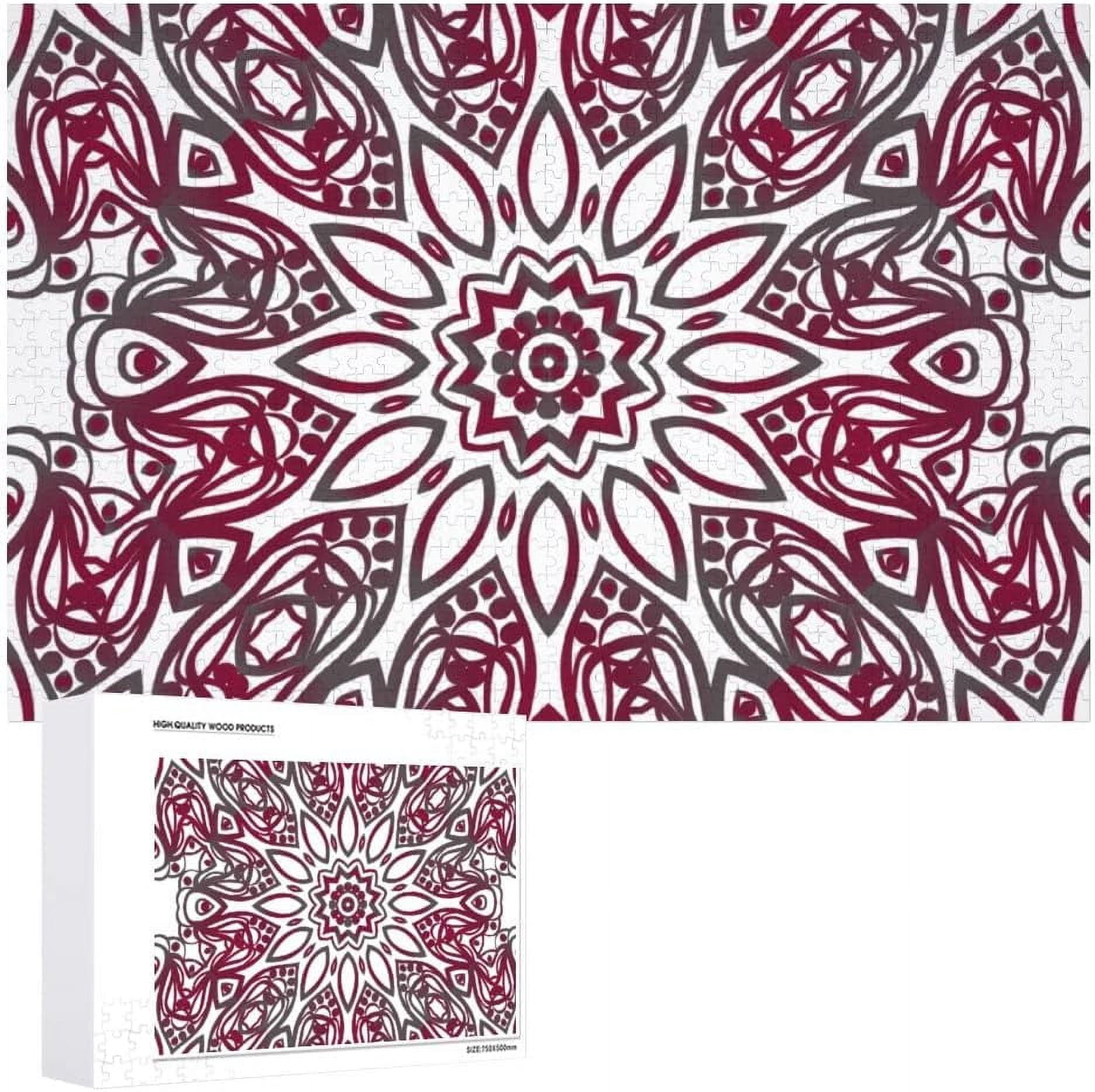 Dreamtimes Wooden Jigsaw Puzzles 1000 Pieces Ethnic Geometric Pattern ...