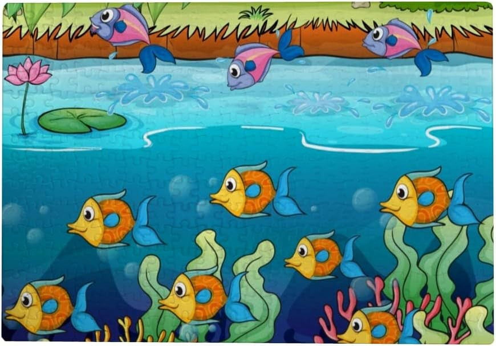 Dreamtimes Wooden Jigsaw Puzzles 1000 Pieces Fish in The River ...
