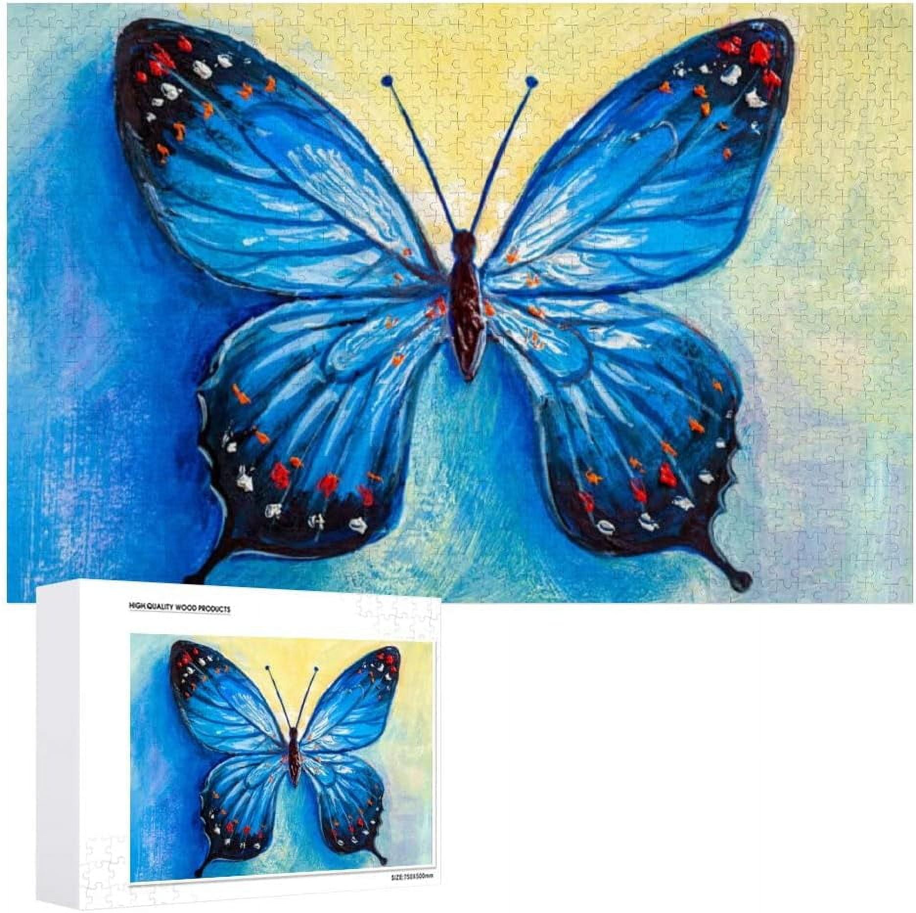 Dreamtimes Wooden Jigsaw Puzzles 1000 Pieces Oil Painting of Blue ...