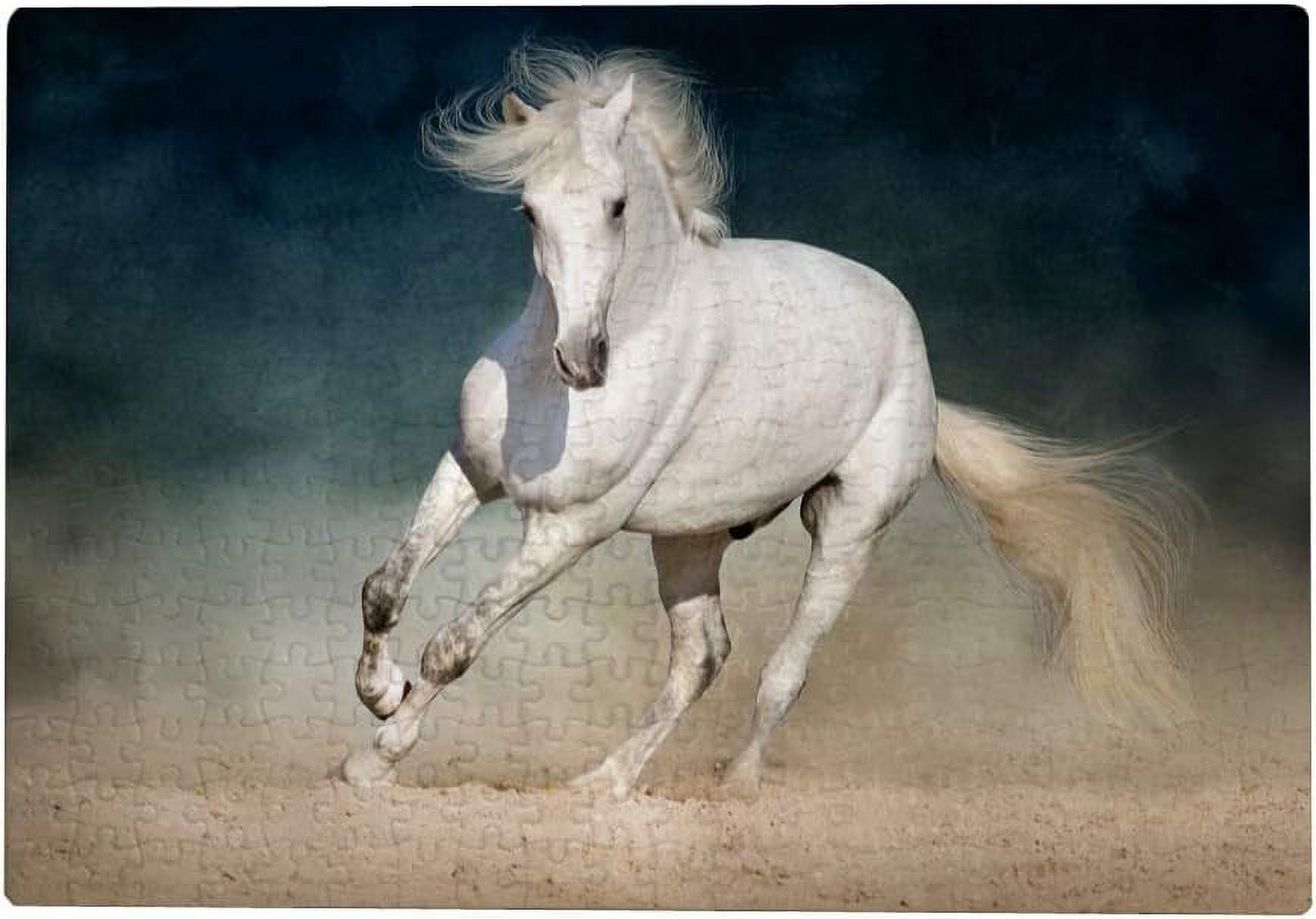 Dreamtimes Wooden Jigsaw Puzzles 1000 Pieces White Horse Running ...