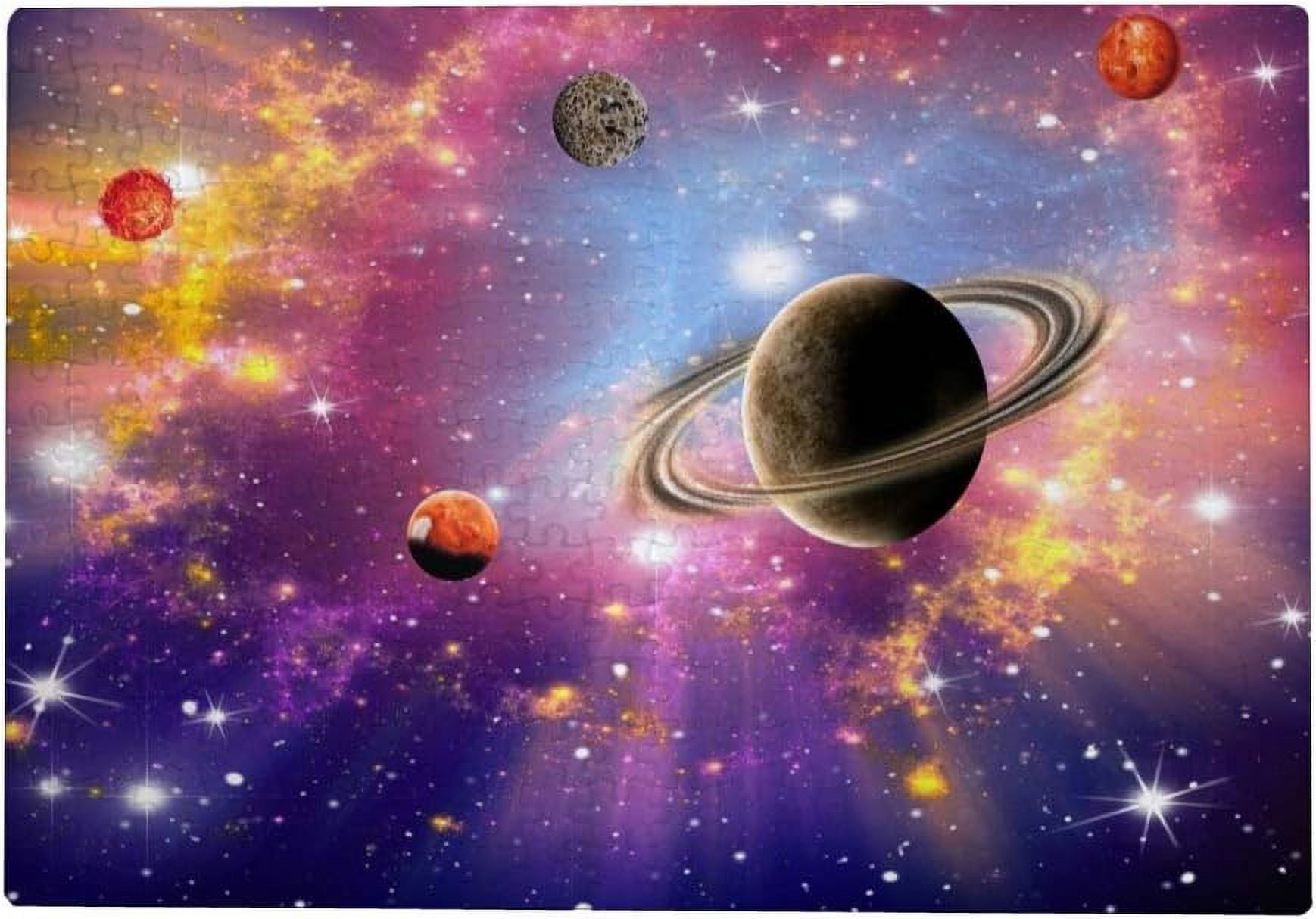 Dreamtimes Wooden Jigsaw Puzzles 300 Pieces, Bright Cosmic Planets ...