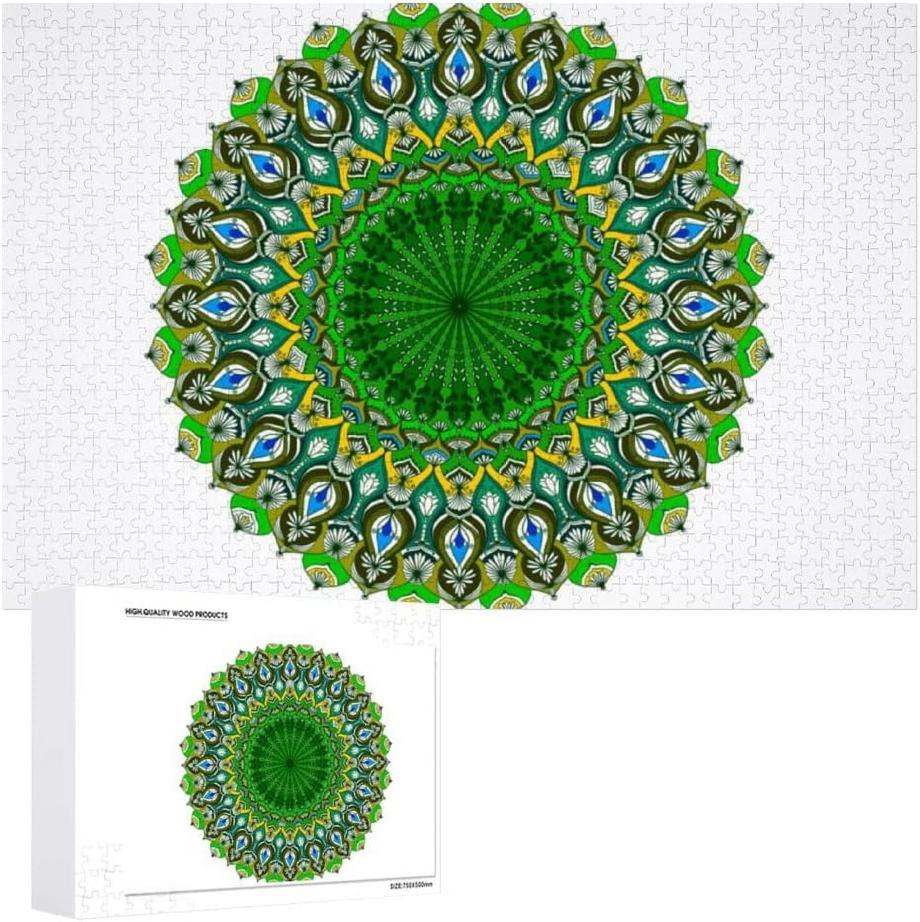 Dreamtimes Wooden Jigsaw Puzzles 500 Pieces Abstract Colorful Mandala ...