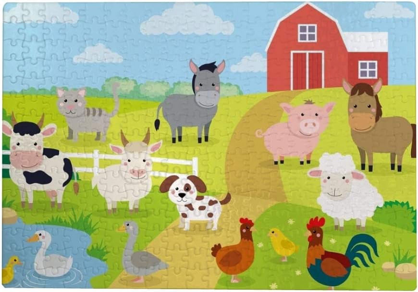 Dreamtimes Wooden Jigsaw Puzzles 500 Pieces Farm Animals Educational ...