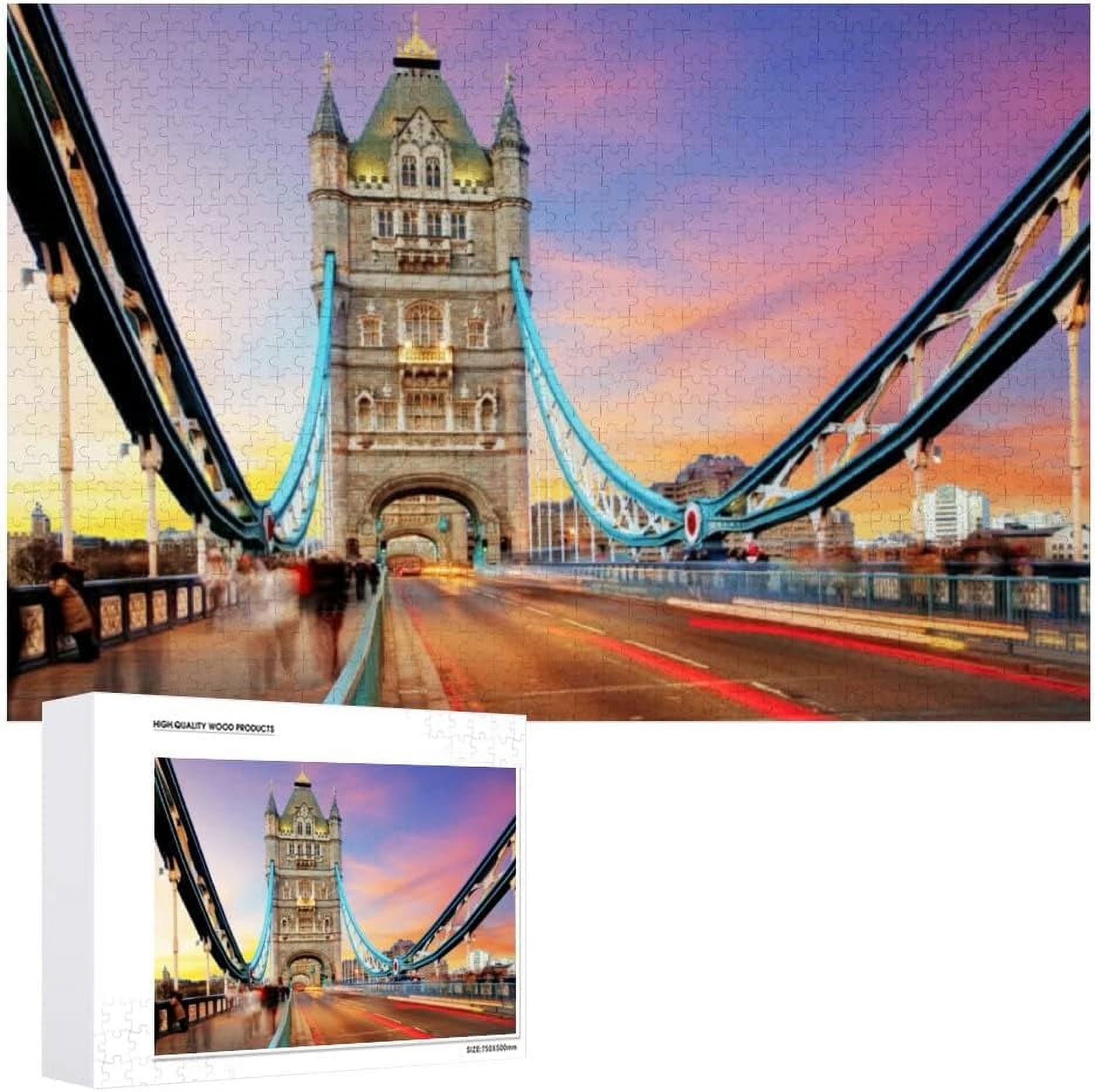 Dreamtimes Wooden Jigsaw Puzzles 500 Pieces Rainbow London Tower Bridge ...