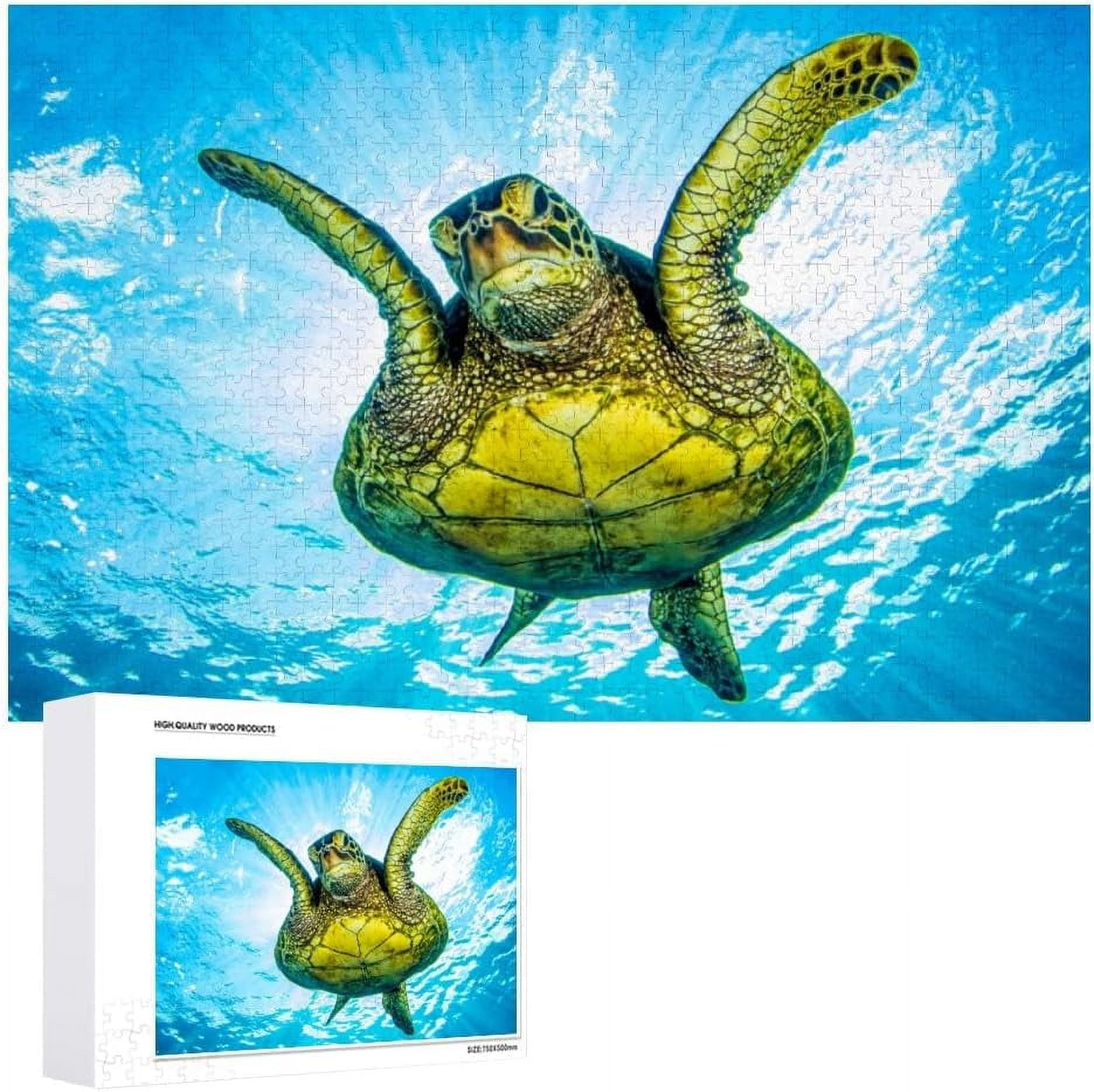 Dreamtimes Wooden Jigsaw Puzzles 500 Pieces Sea Turtle in Scuba Diving ...
