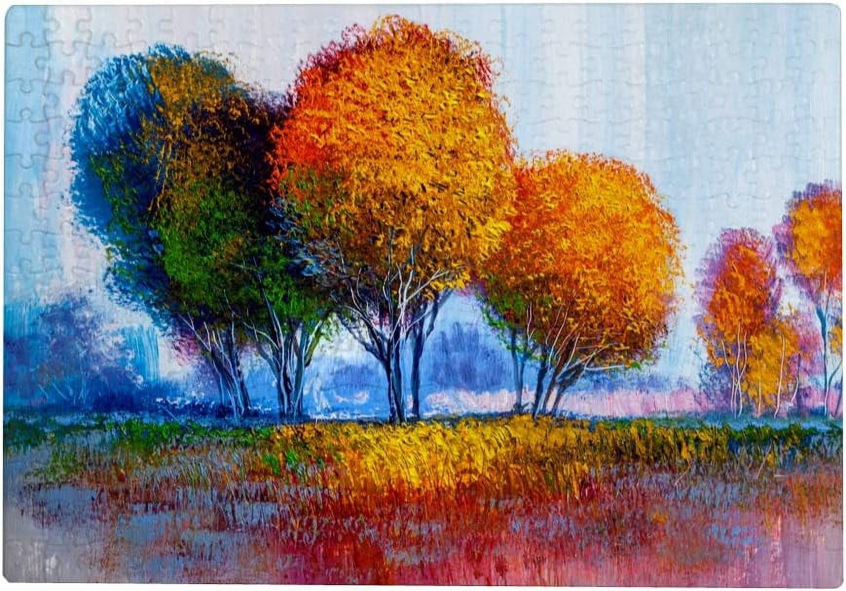 Dreamtimes Wooden Jigsaw Puzzles 500 Pieces Tree Lake Oil Painting ...