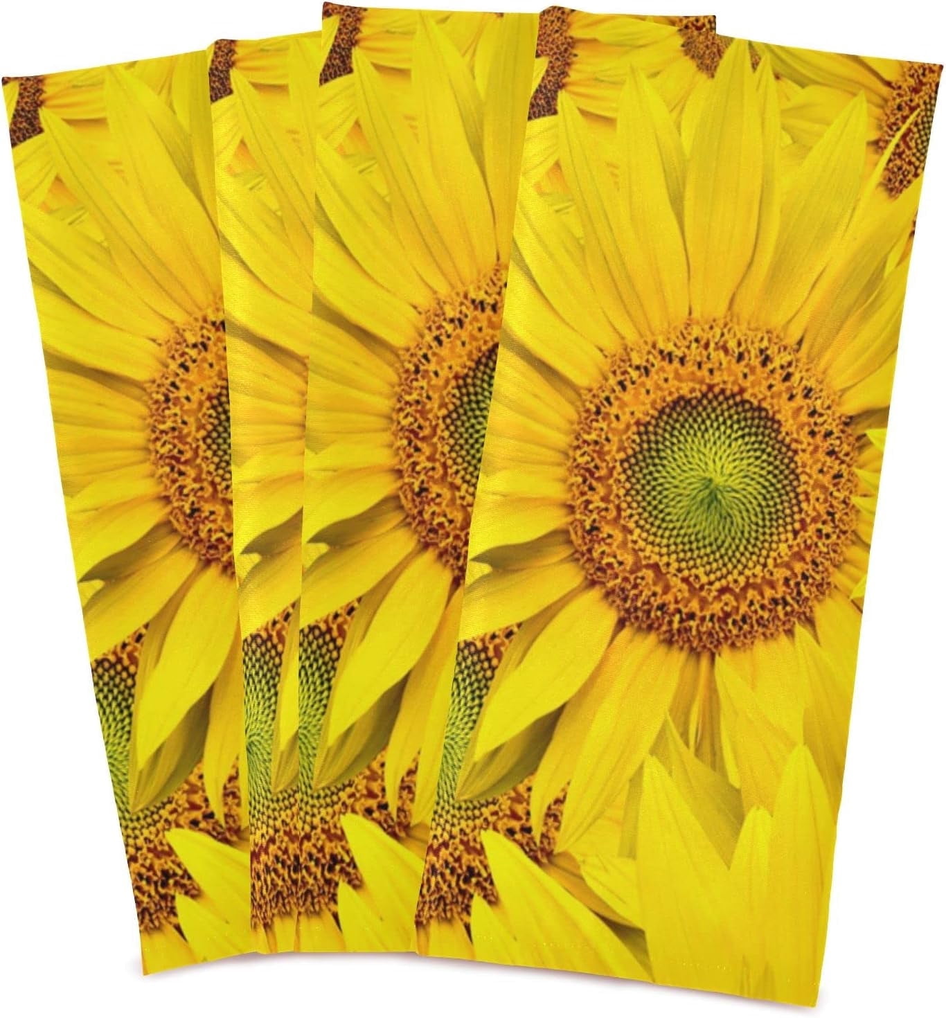 Dreamtimes Yellow Sunflowers Feild-1 Kitchen Towels Set of 4 Dishcloths ...
