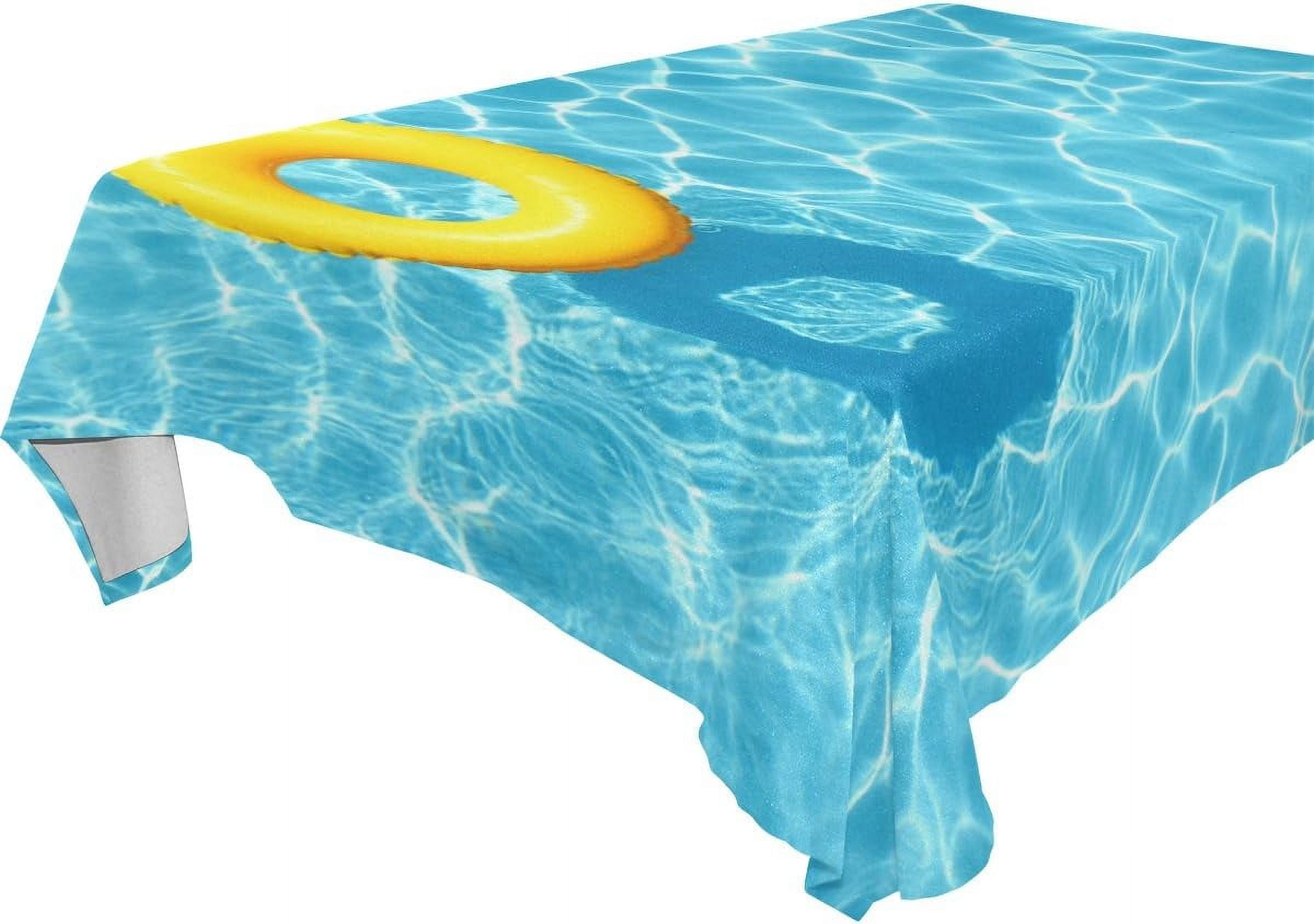 Dreamtimes Yellow Swim Ring Floating Swimming Pool Tablecloth,54"x54 ...