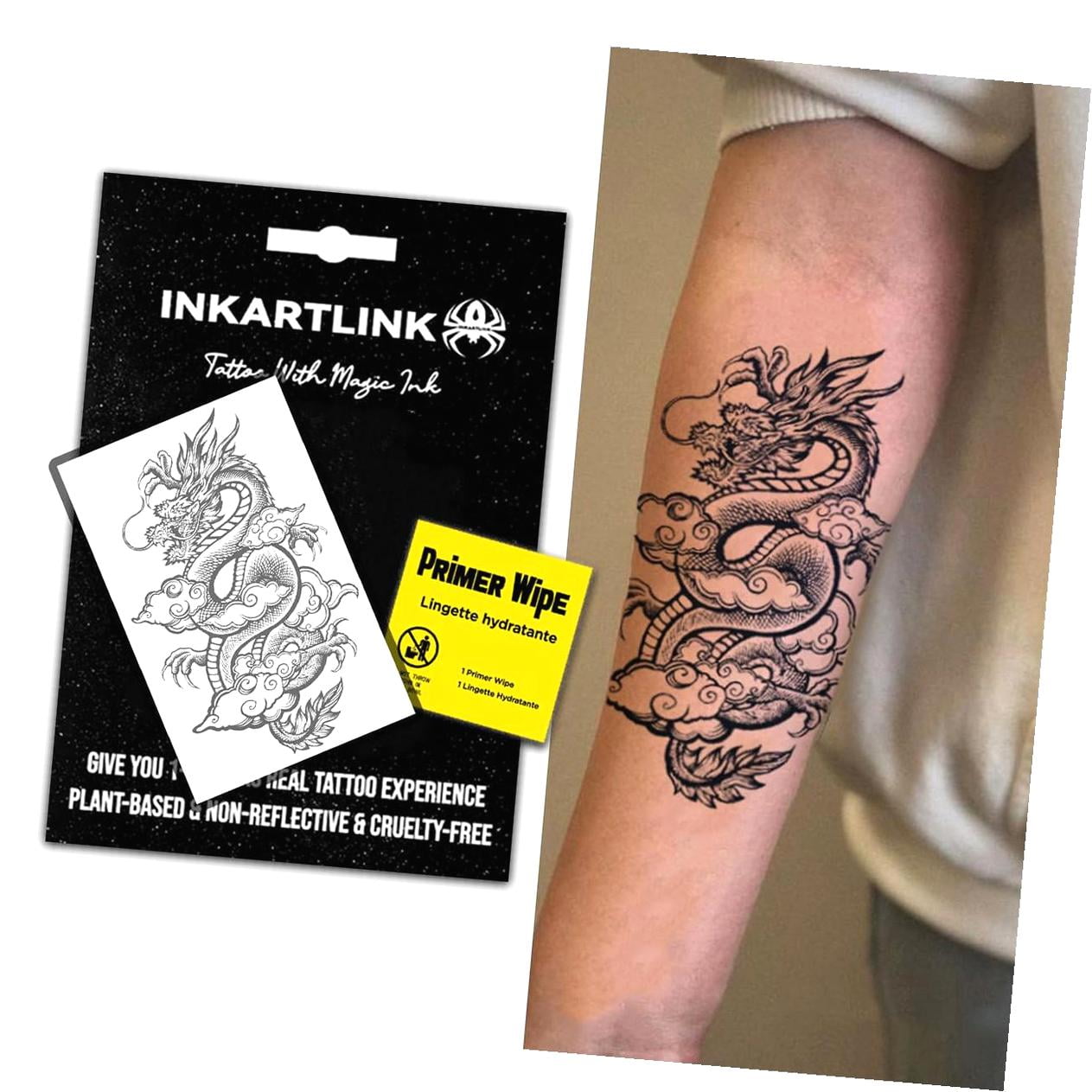 Dreamtimes semi-permanent temporary tattoo, -to-life dragon tattoo ...