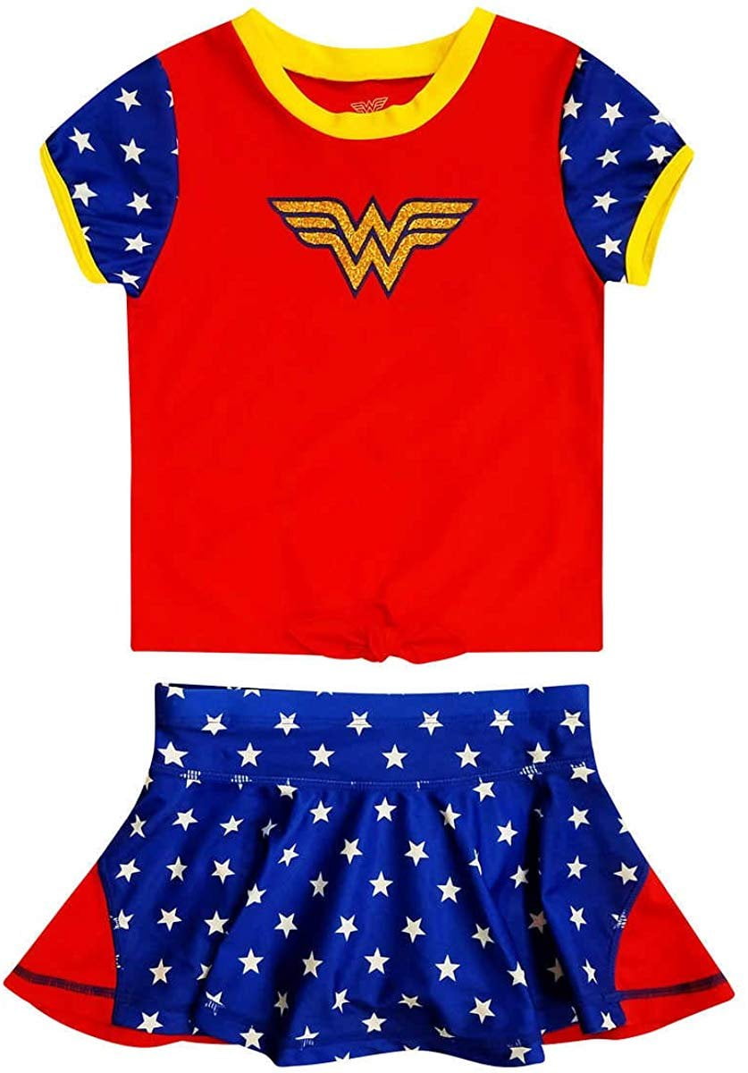 Dreamwave Girls DC Comics Rash Guard Set Wonder Woman, 3T - Walmart ...