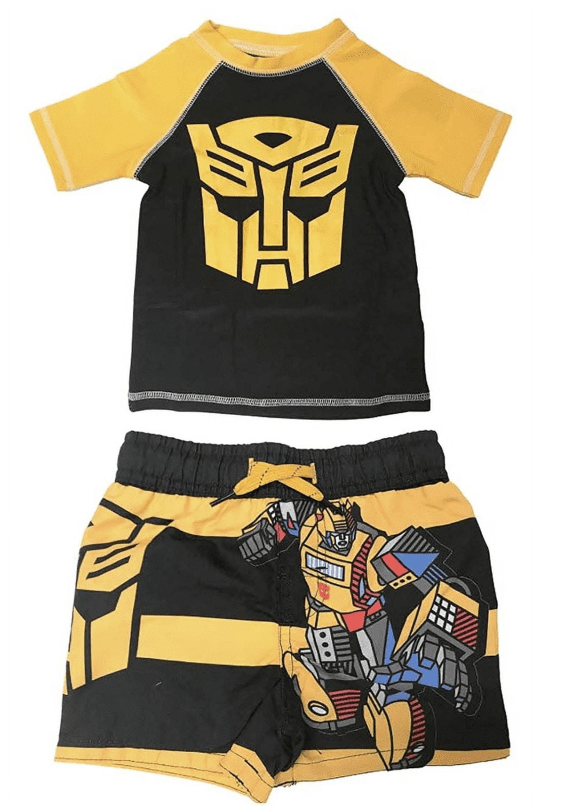 Dreamwave Toddler Boys 3T Transformers Rash Guard Swim Trunks and Swim ...