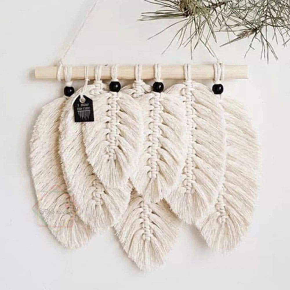 Dreamweaver Crafts Macramé Feather DIY Craft Kit - Make Your Own Boho ...