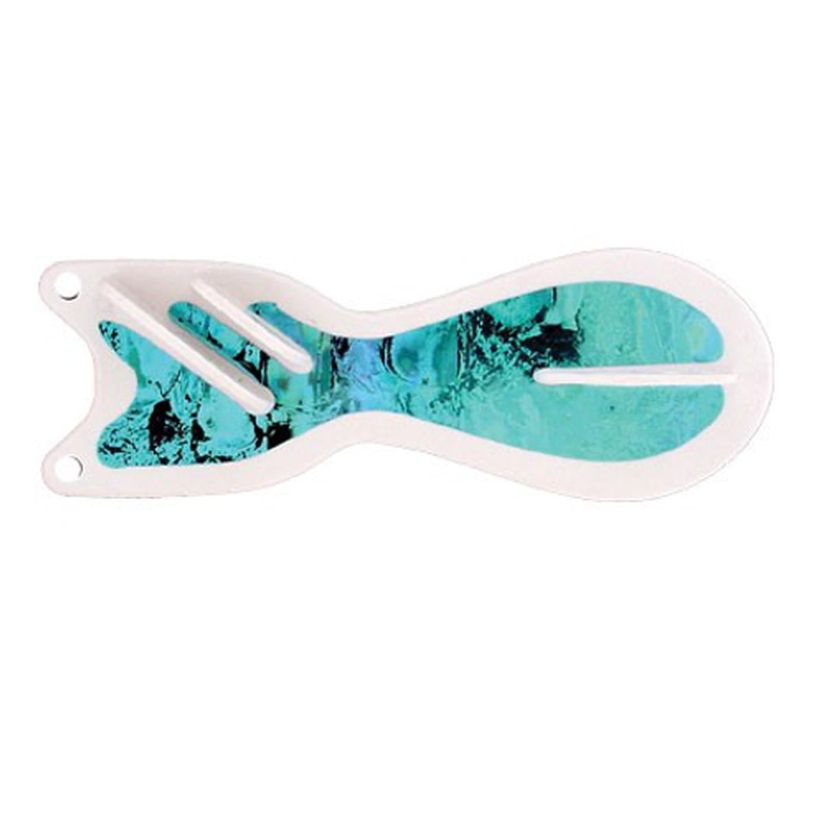 Dreamweaver Lures Spin Doctor Flasher, White Blank/Blue Holo Crush Glow ...
