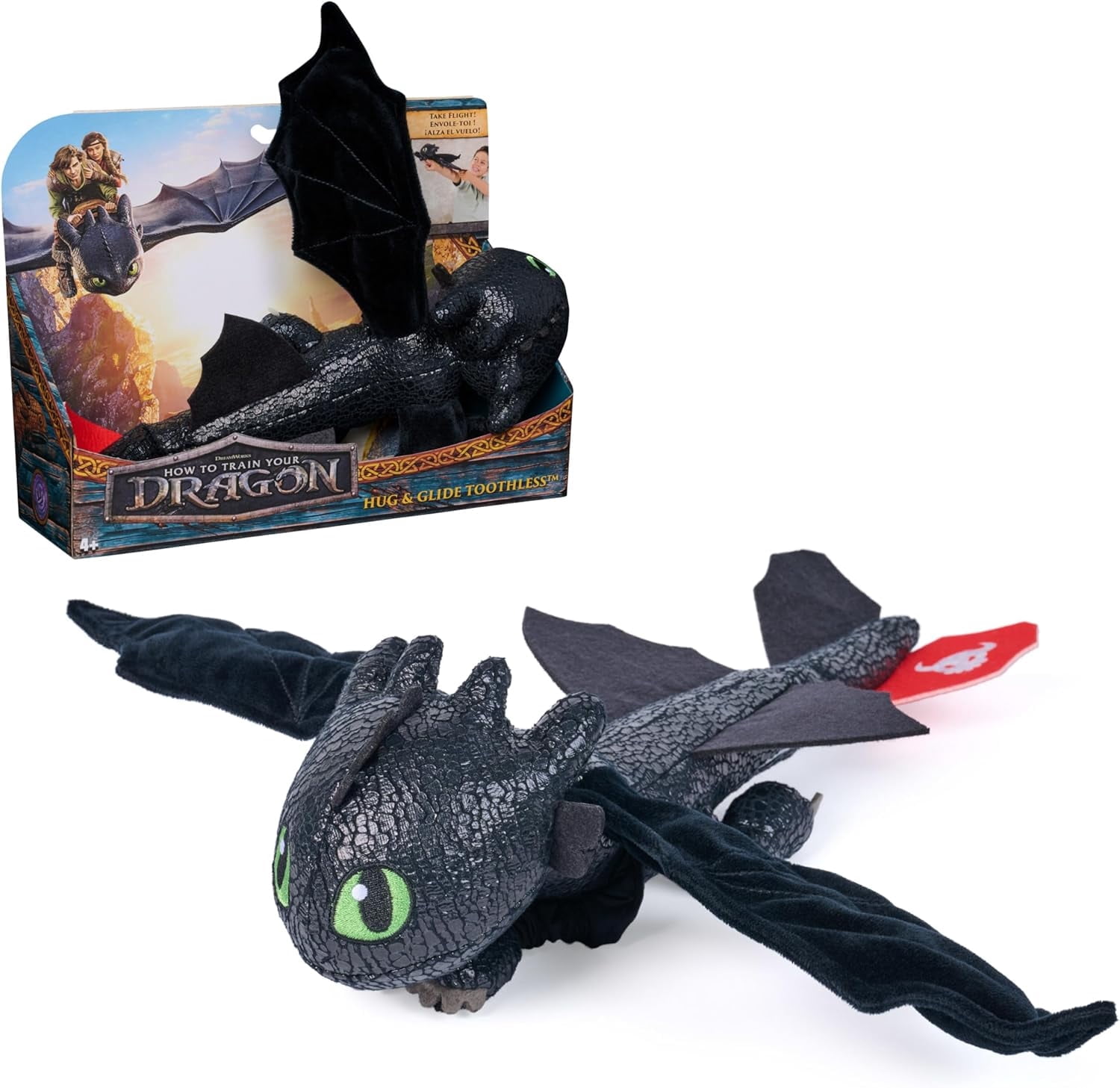 How to Train Your Dragon 12" Hug and Glide Toothless Plush - Walmart.com