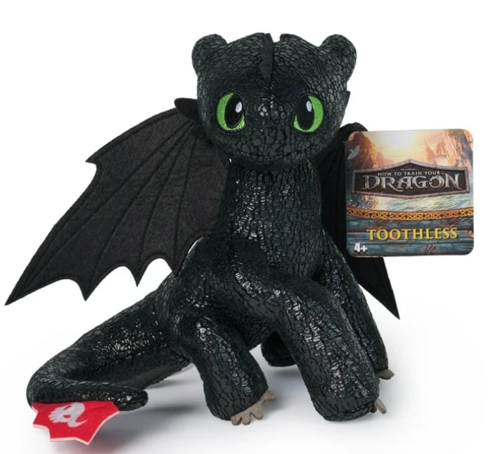 Dreamworks Dragons How to Train Your Dragon Toothless Plush Toy, 8 ...