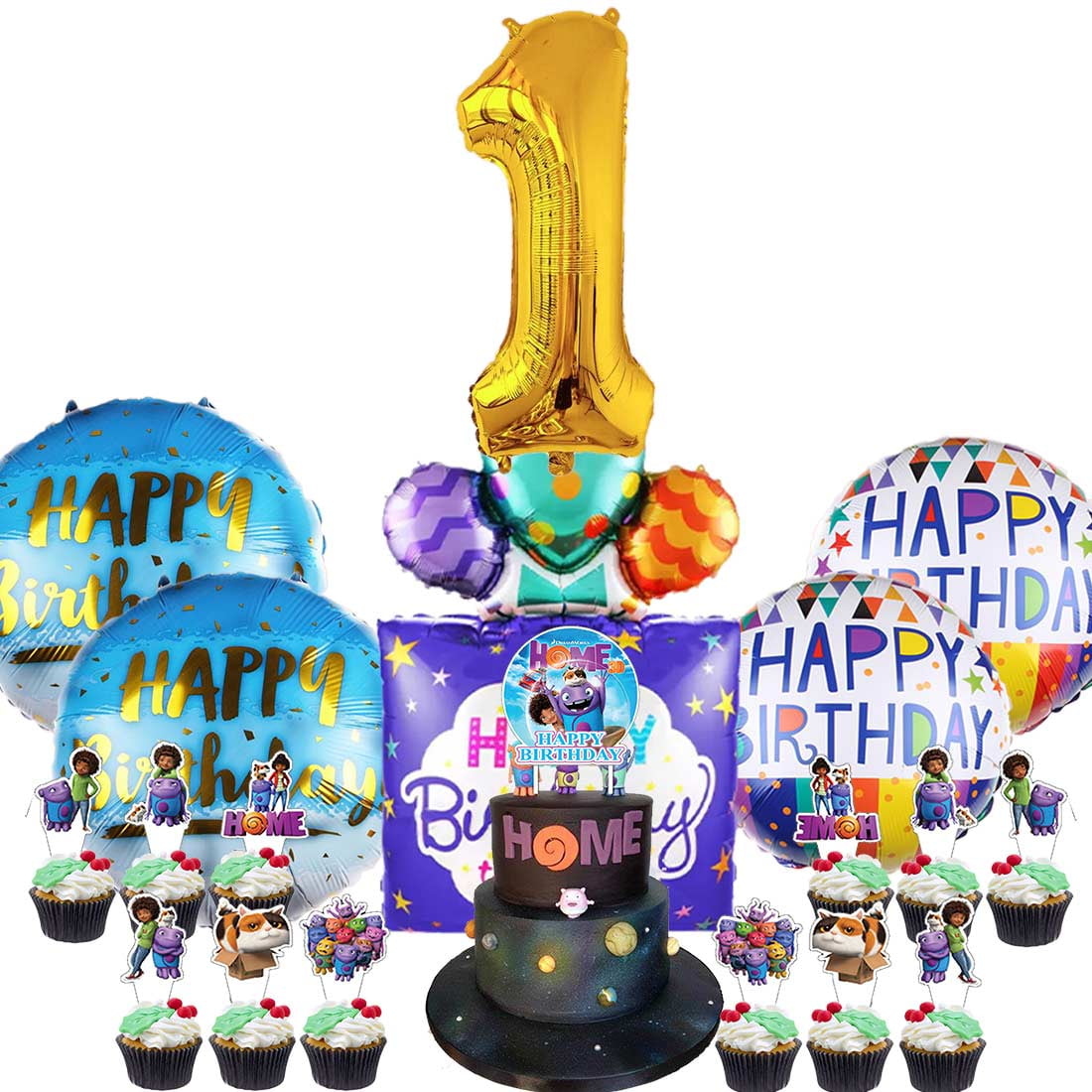 Dreamworks Home Party Supplies 1st Decor Kit Balloons Birthday Cake ...