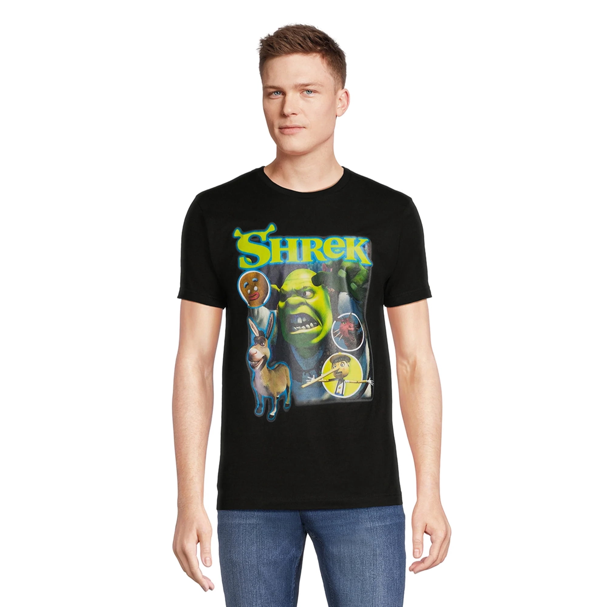 Dreamworks Shrek T-Shirt Men's Angry Ogre Adult Graphic Print Tee ...