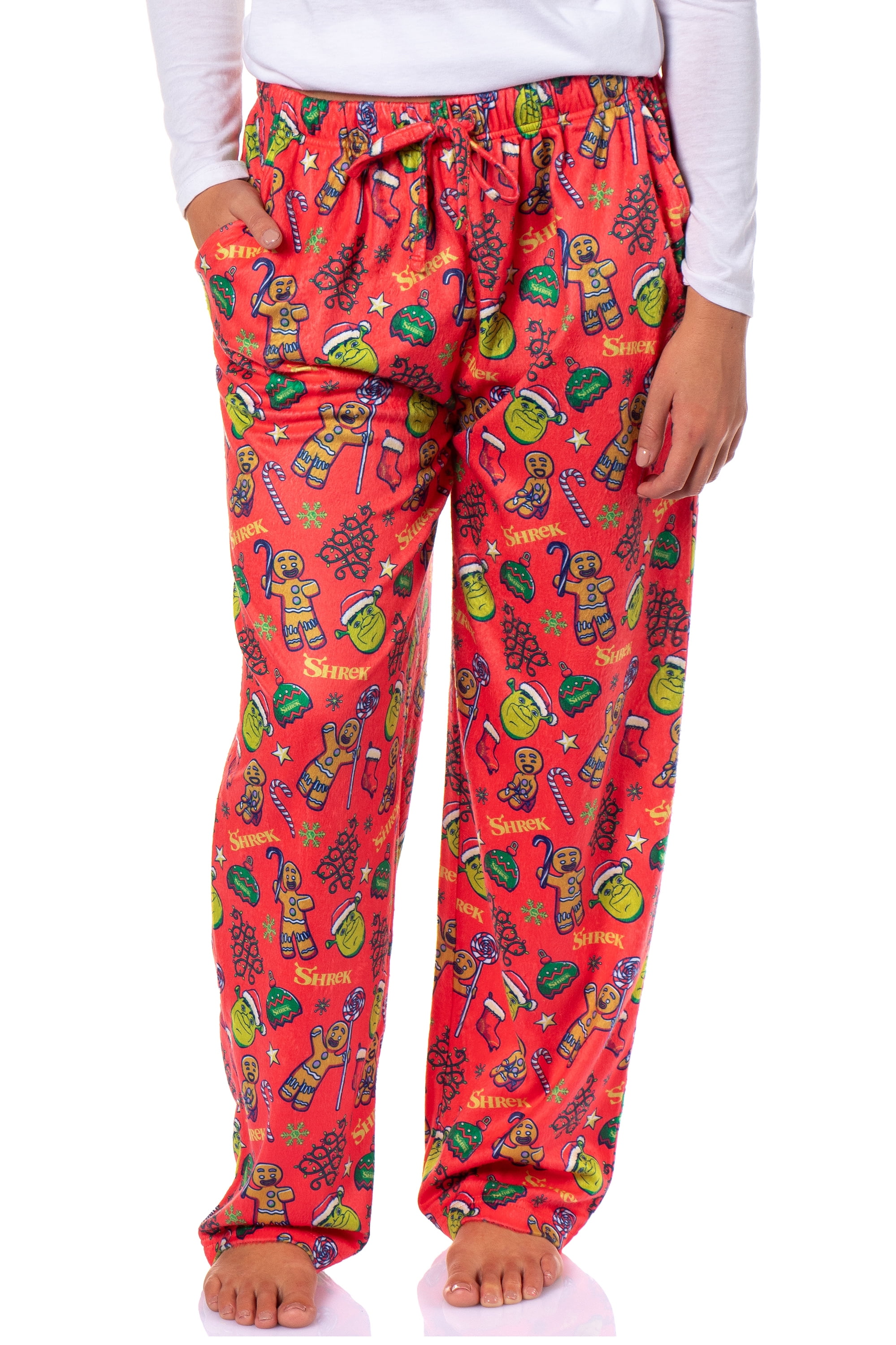 Dreamworks Shrek Women's All Over Tossed Print Christmas Sleep Pajama ...