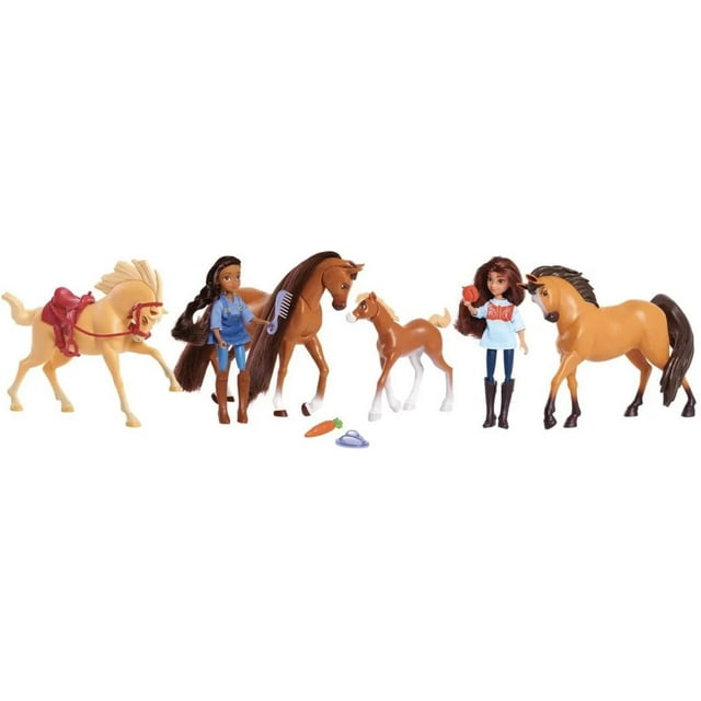 Dreamworks Spirit Riding Free Lucky Doll & Horse Toys Collection, 12pc ...