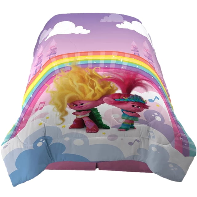 Dreamworks Trolls Band Together Reversible Microfiber Twin Bed ...