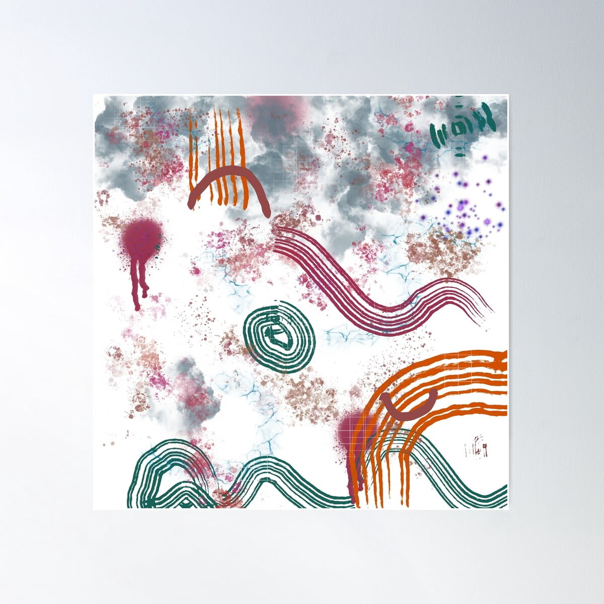 Dreamworld Light Poster Wall Art, Modern Wall Decor For Living Room ...