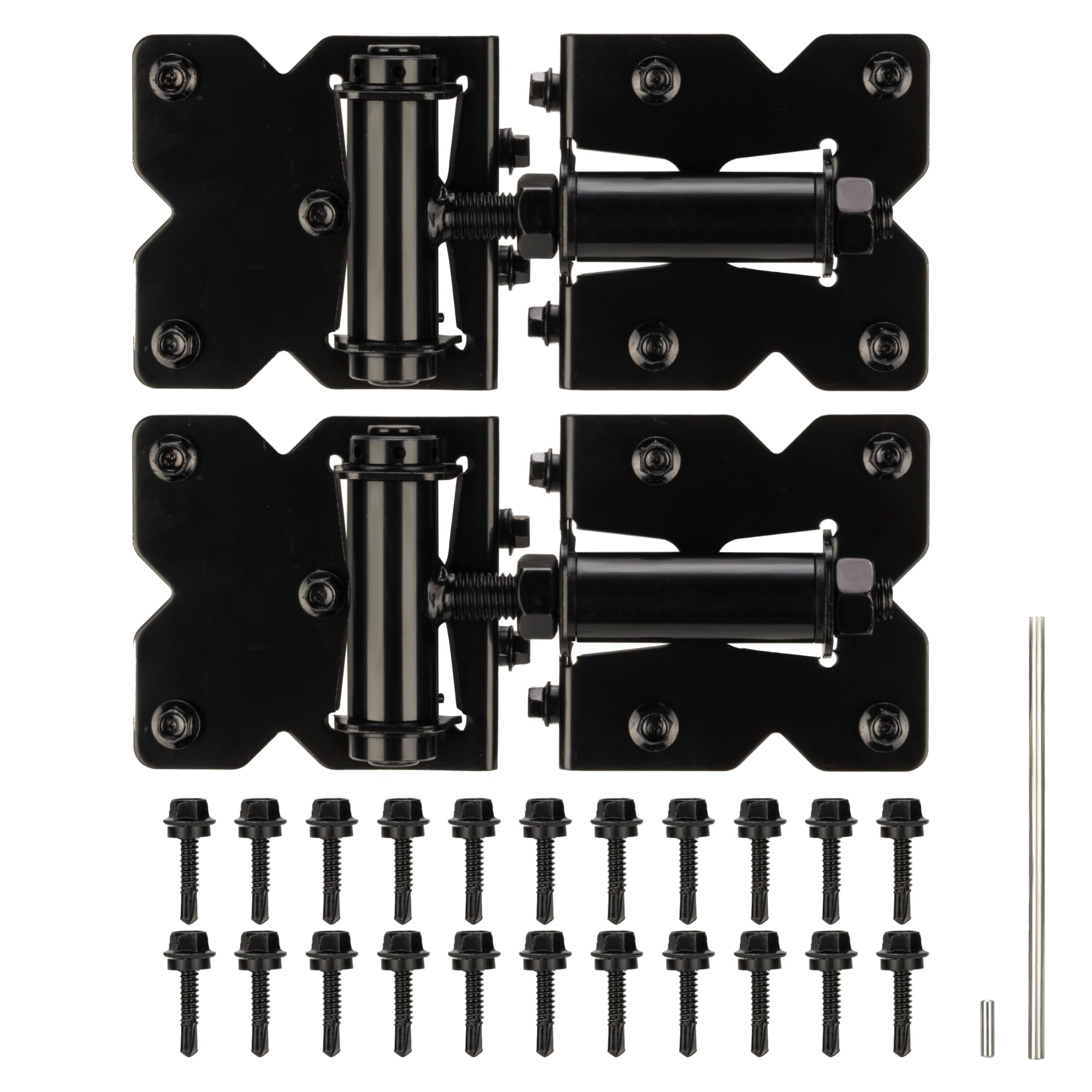 Dreamxiang Non-Weld Self Closing Gate Hinges Adjustable Heavy Duty ...