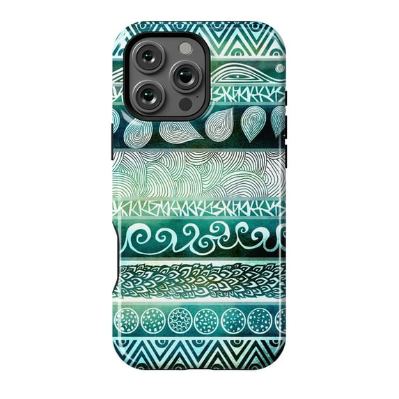 Dreamy Abstract Tribal Boho Pattern Watercolor iPhone Case 17 16 15 14 ...