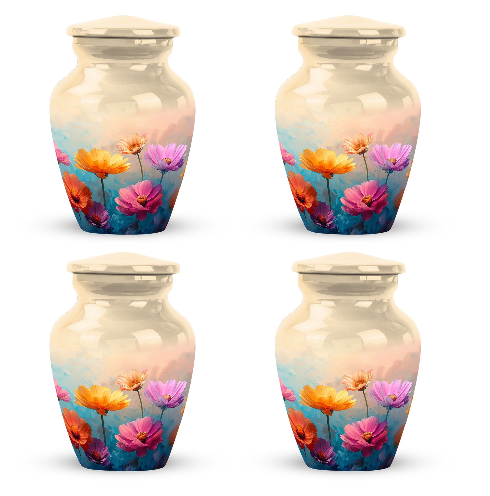 Dreamy Blossoms A Haze Of Floral Hues Crematory Urns For Adults Humans ...