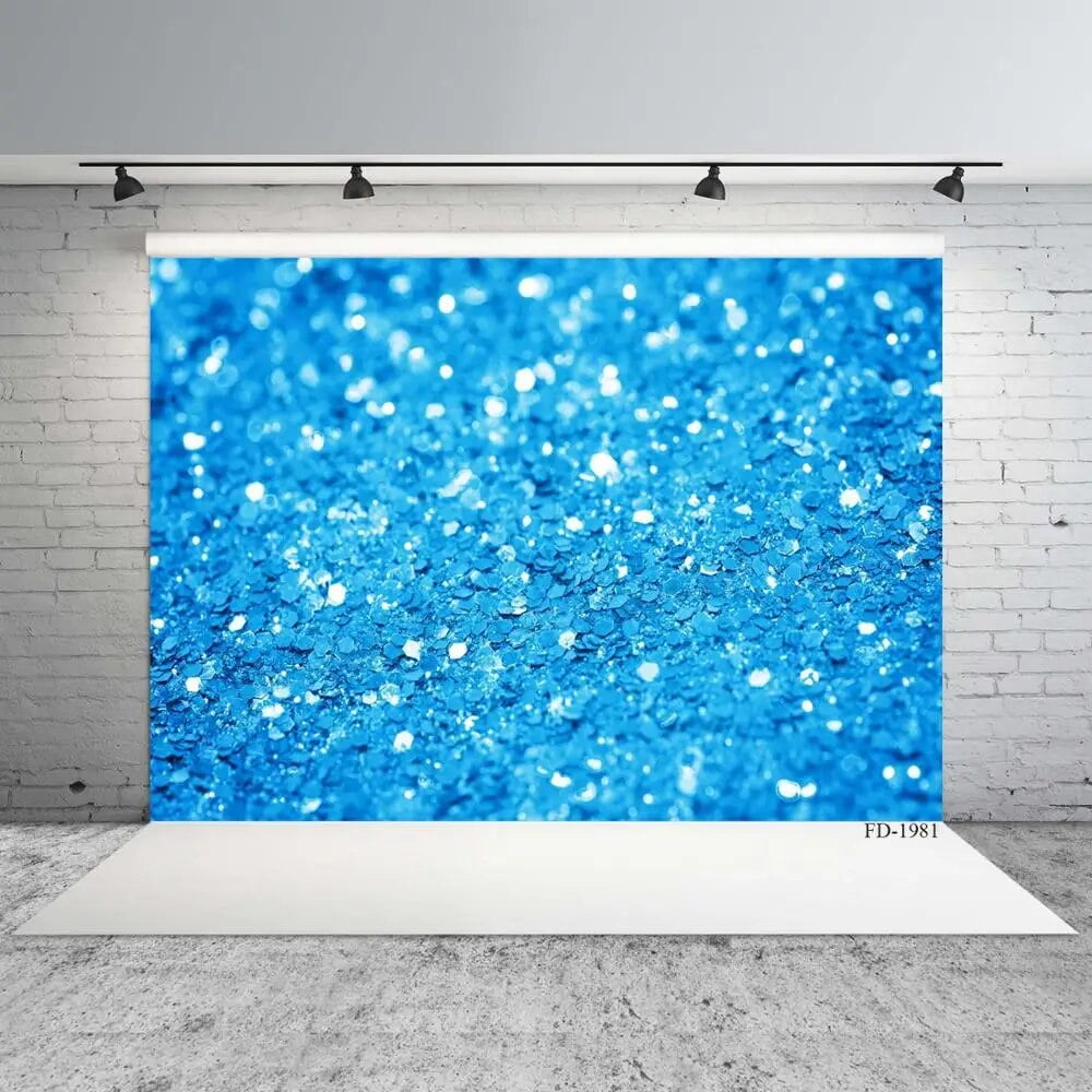 Dreamy Blue Bokeh Sparkle Polka Dot Photocall Background Baby Shower ...