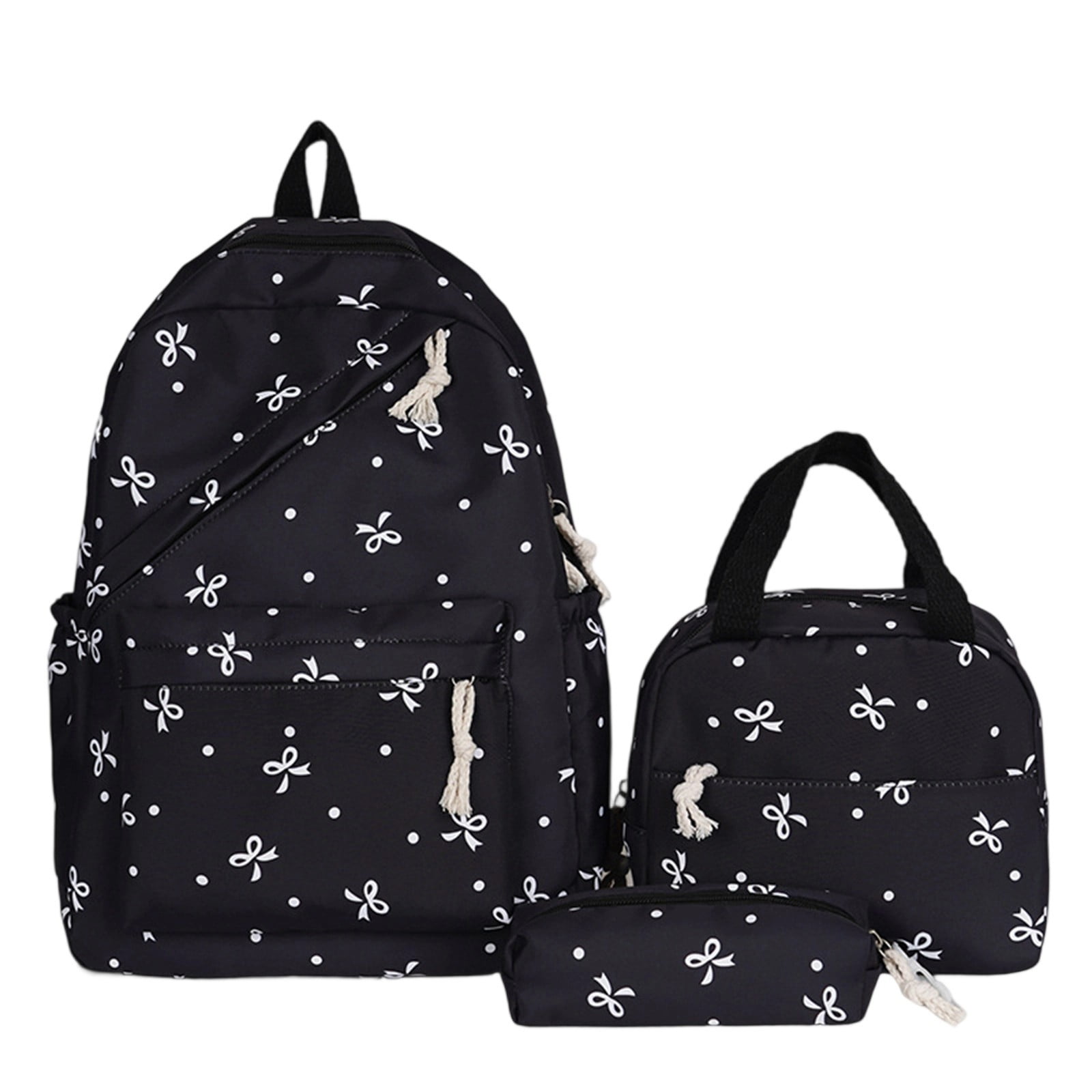 Dreamy Bow Backpack for Women with Meal-Ready Pockets and Pencil Case ...
