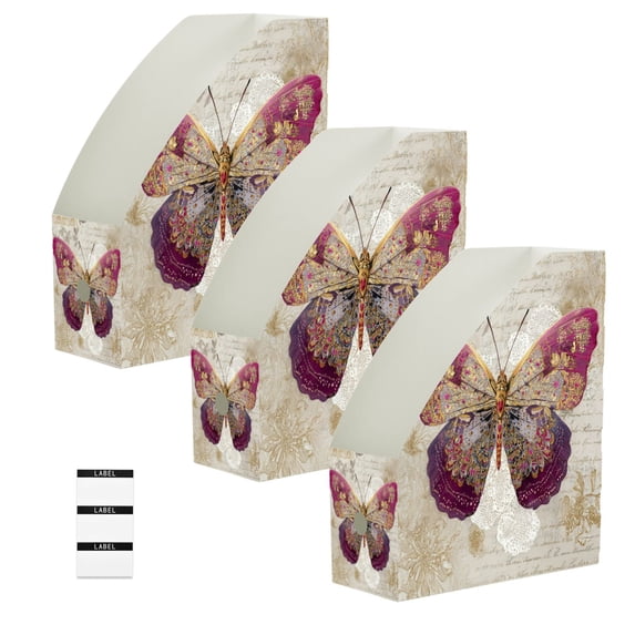 Dreamy Butterfly 6 Pack Magazine File Holders Desktop File Organizer ...