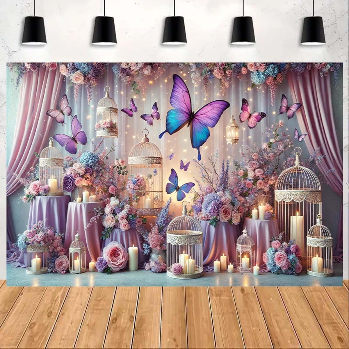 Dreamy Butterfly Garden Backdrop Butterfly Backdrop A Little Butterfly ...