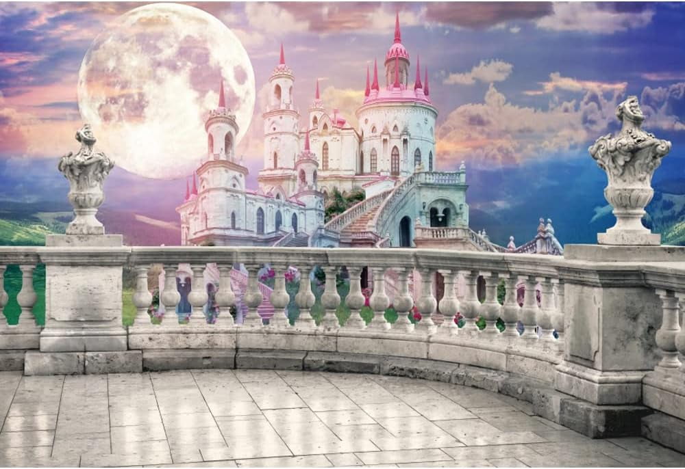 Dreamy Castle Backdrop Fairy Tale Sky Photography Background Medieval ...