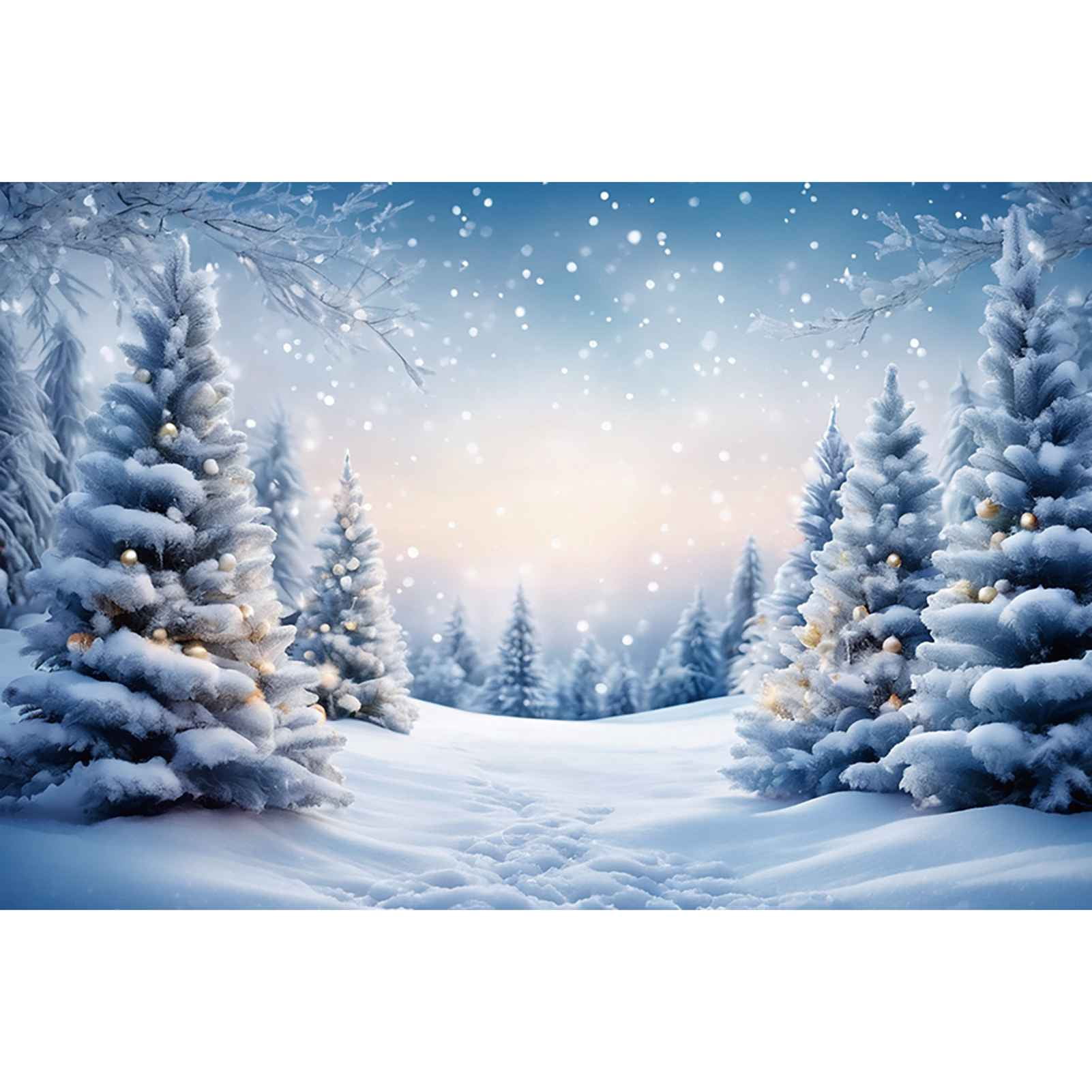 Dreamy Christmas Tree Photography Backdrops Childr Winter Snow ...