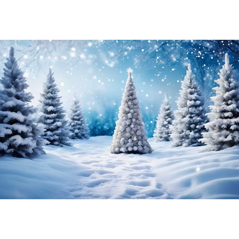 Dreamy Christmas Tree Photography Backdrops Childr Winter Snow ...