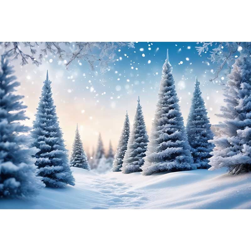 Dreamy Christmas Tree Photography Backdrops Childr Winter Snow ...