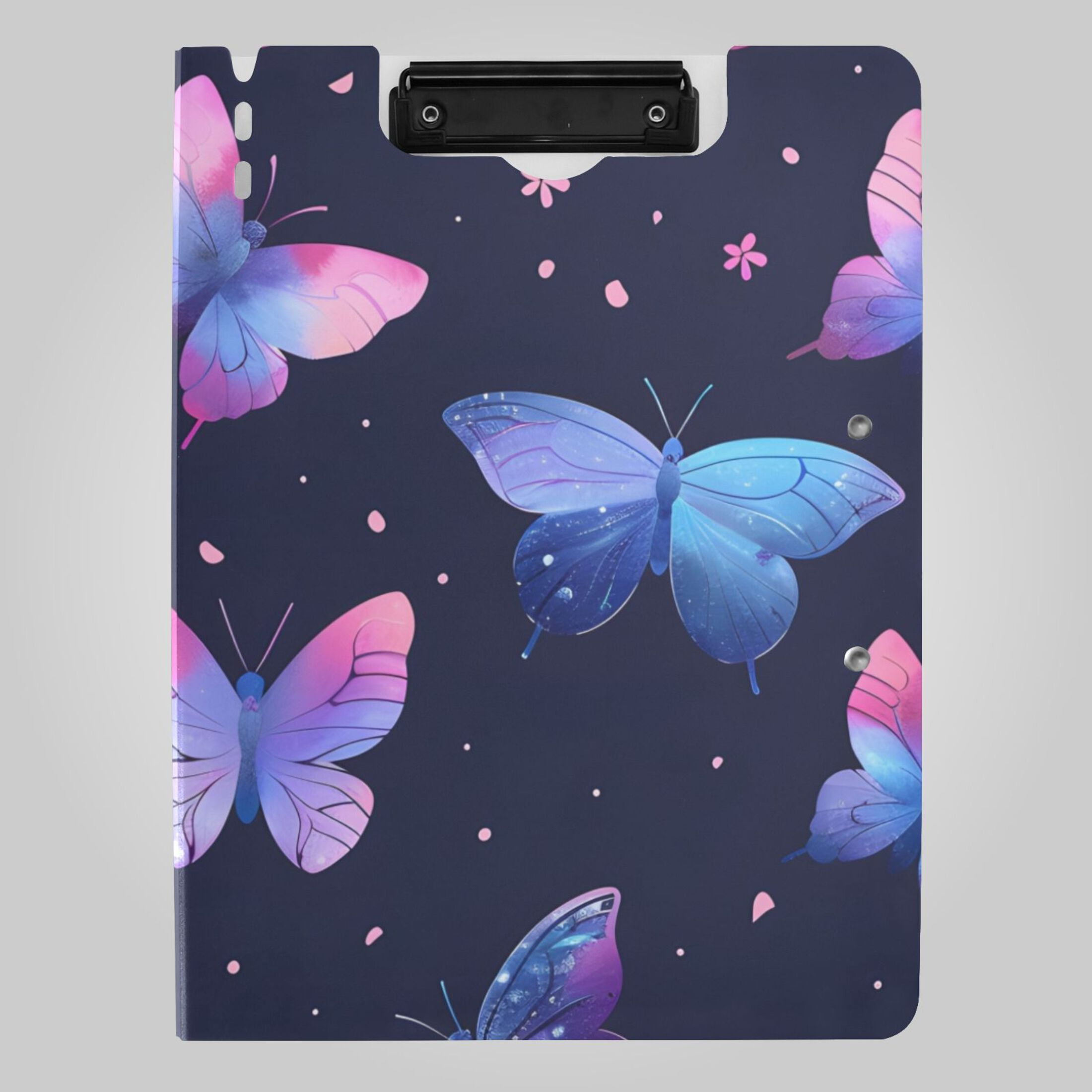 Dreamy Color Butterflies Foldable Binder Folder Clipboard with Pen Slot ...
