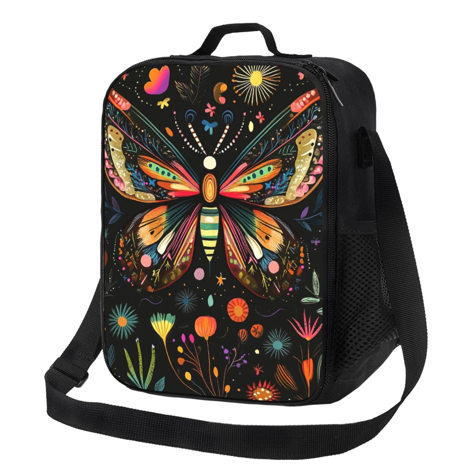 Dreamy Colored Butterfly Backpack Set with Insulated Lunch Bag and Case ...