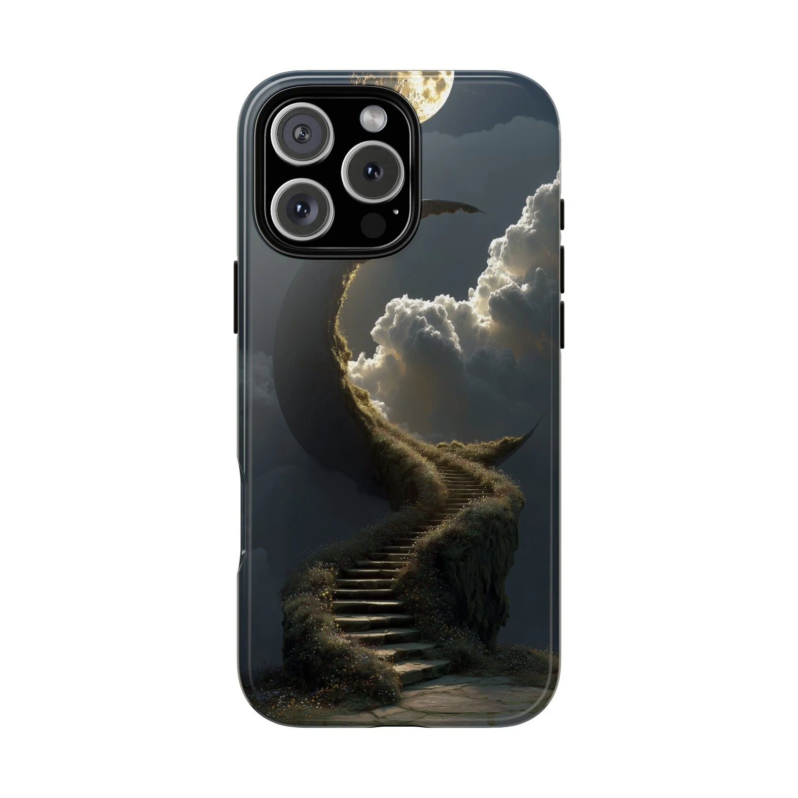 Dreamy Crescent Moon Staircase Art iPhone Case 17 to 11 Pro Max ...