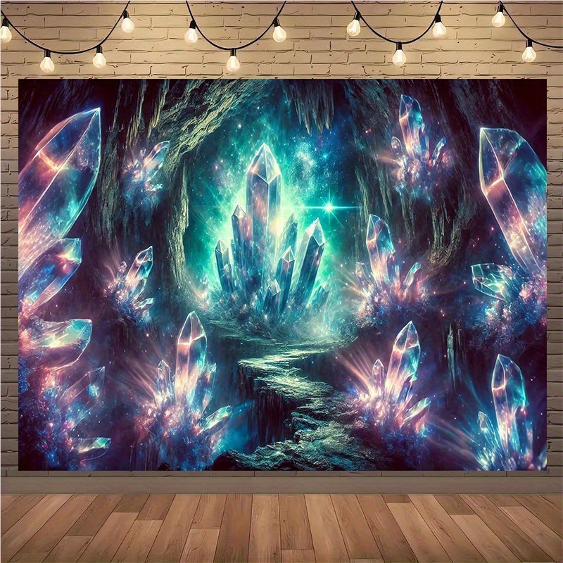 Dreamy Crystal Cave Backdrop Purple Blue Mystical Crystal Photography ...