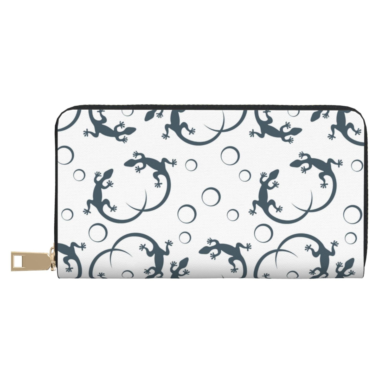 Dreamy Cute Lizard Gecko Wallet Women, Leather Bifold Multi Card Wallet ...