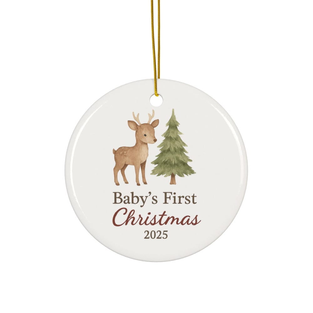 The Dreamy Den Babys First Winter Wishes Ornament 2025 Woodland Nursery ...