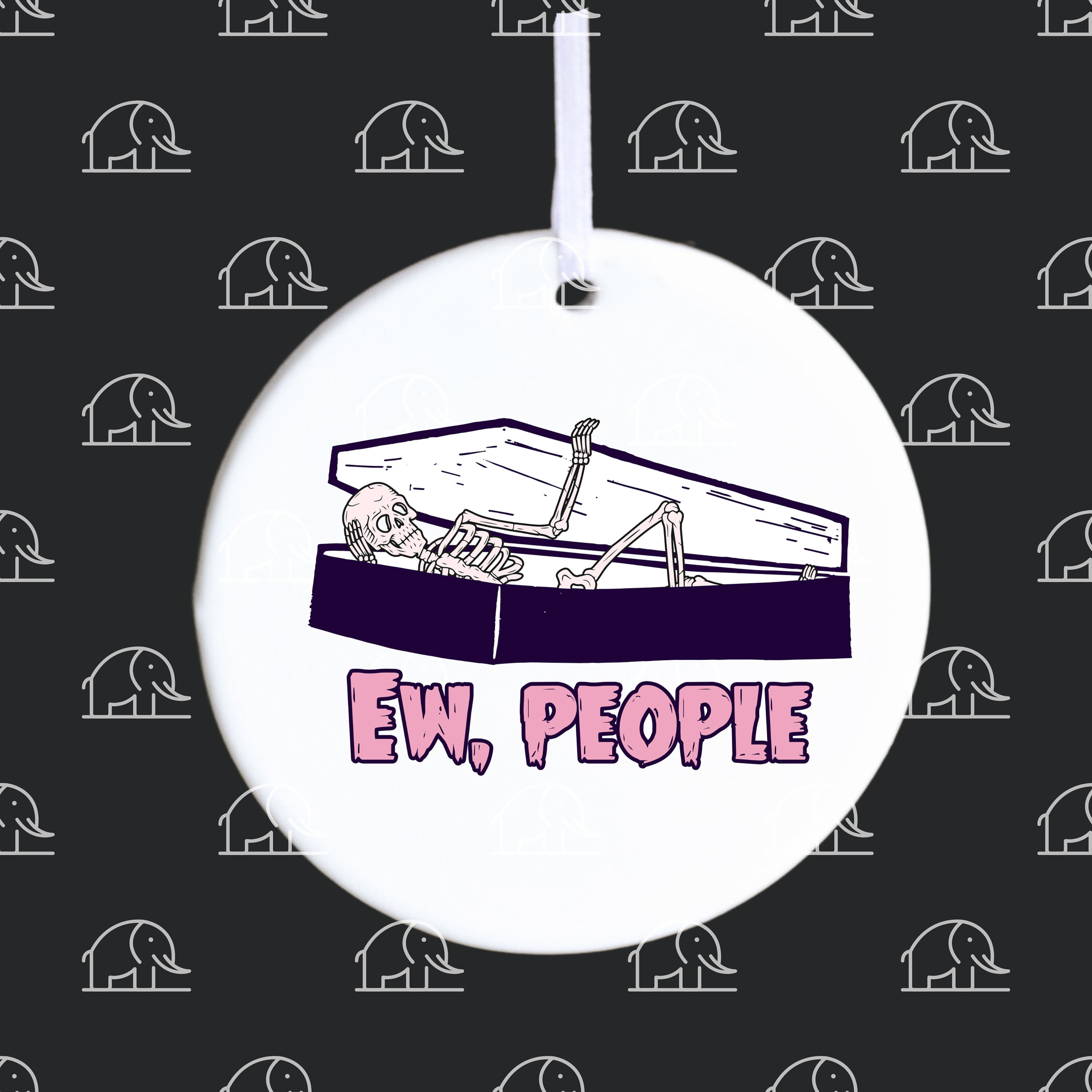The Dreamy Den Ew People Bone Crew Ornament , Coworker Ornament , White ...